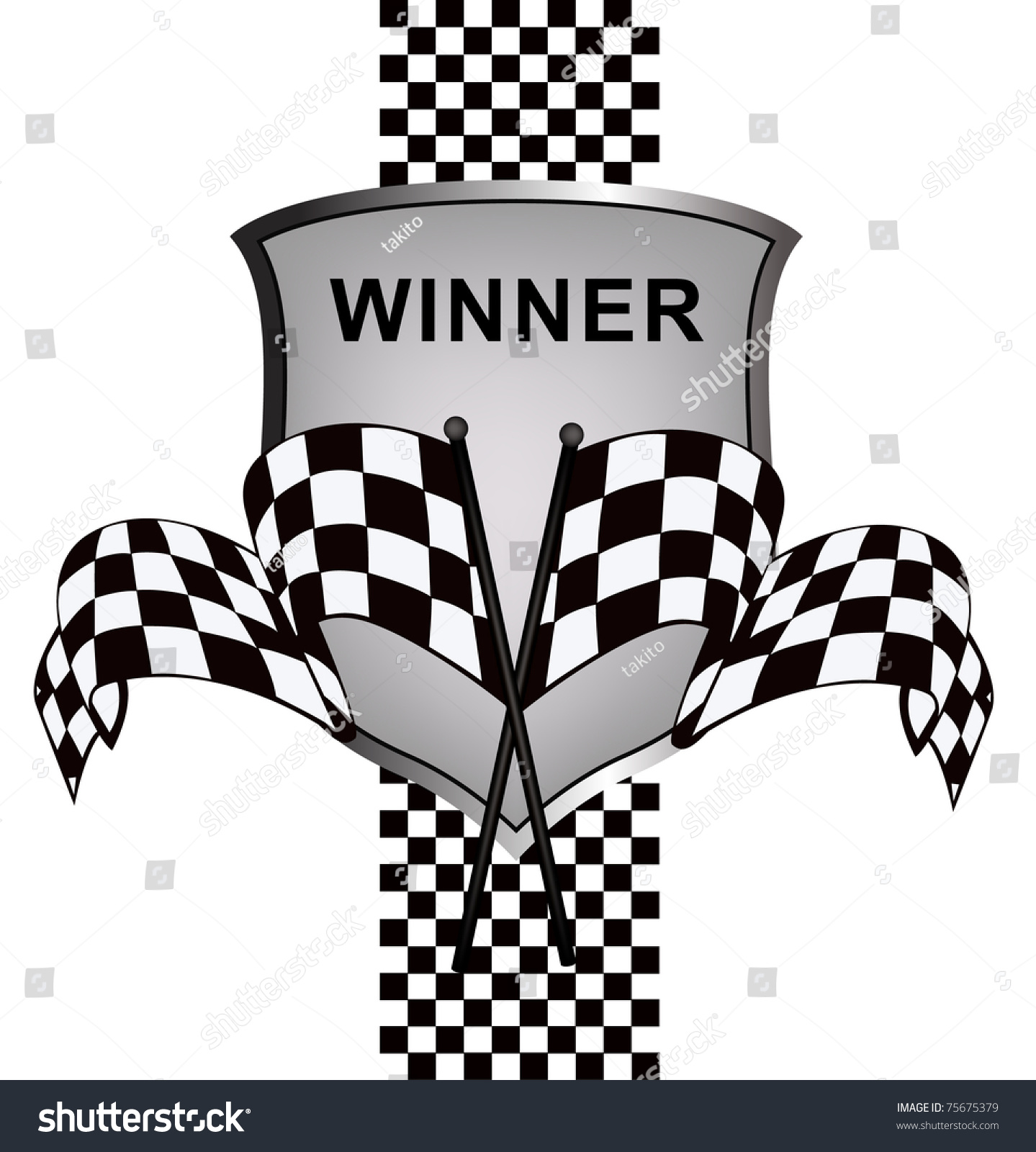 Winners Racing Background Stock Vector (Royalty Free) 75675379