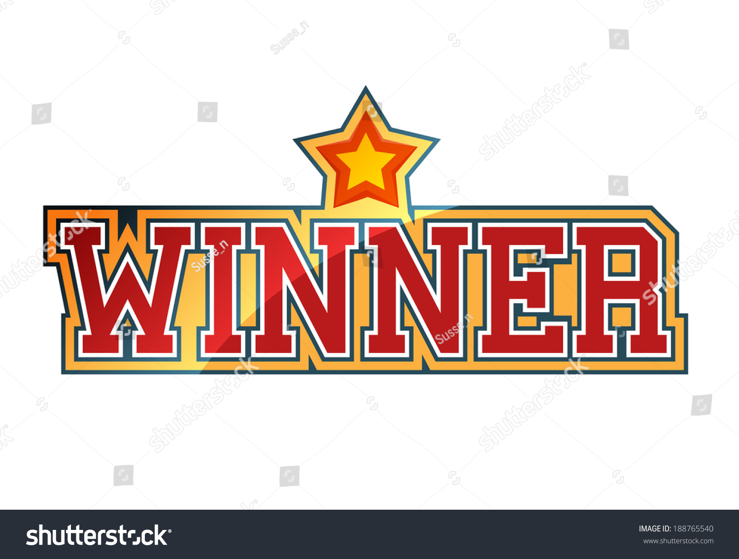 Winner Sign Stock Vector Illustration 188765540 : Shutterstock
