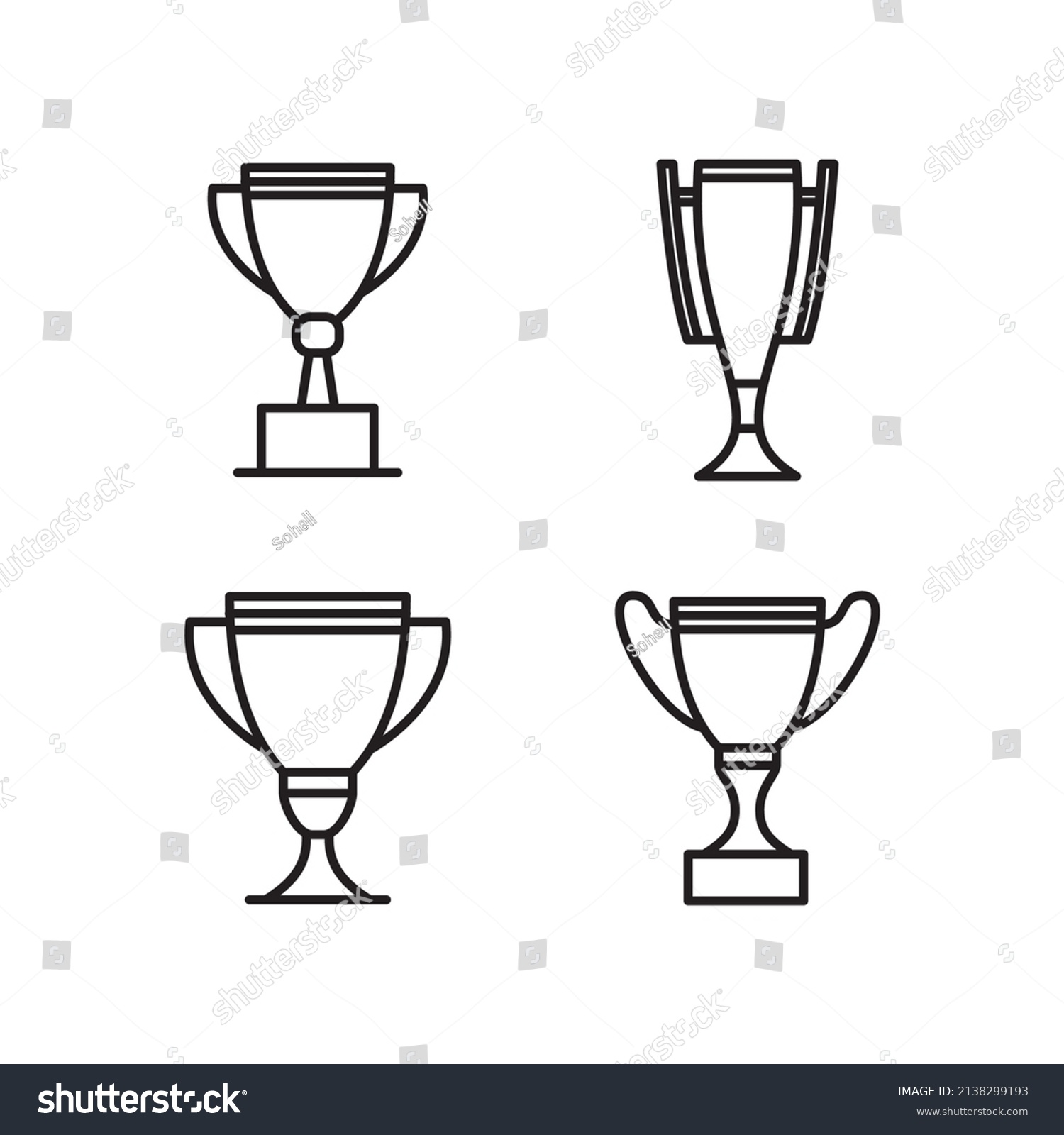 Winner Trophy Icon Logo Design Vector Stock Vector (Royalty Free ...