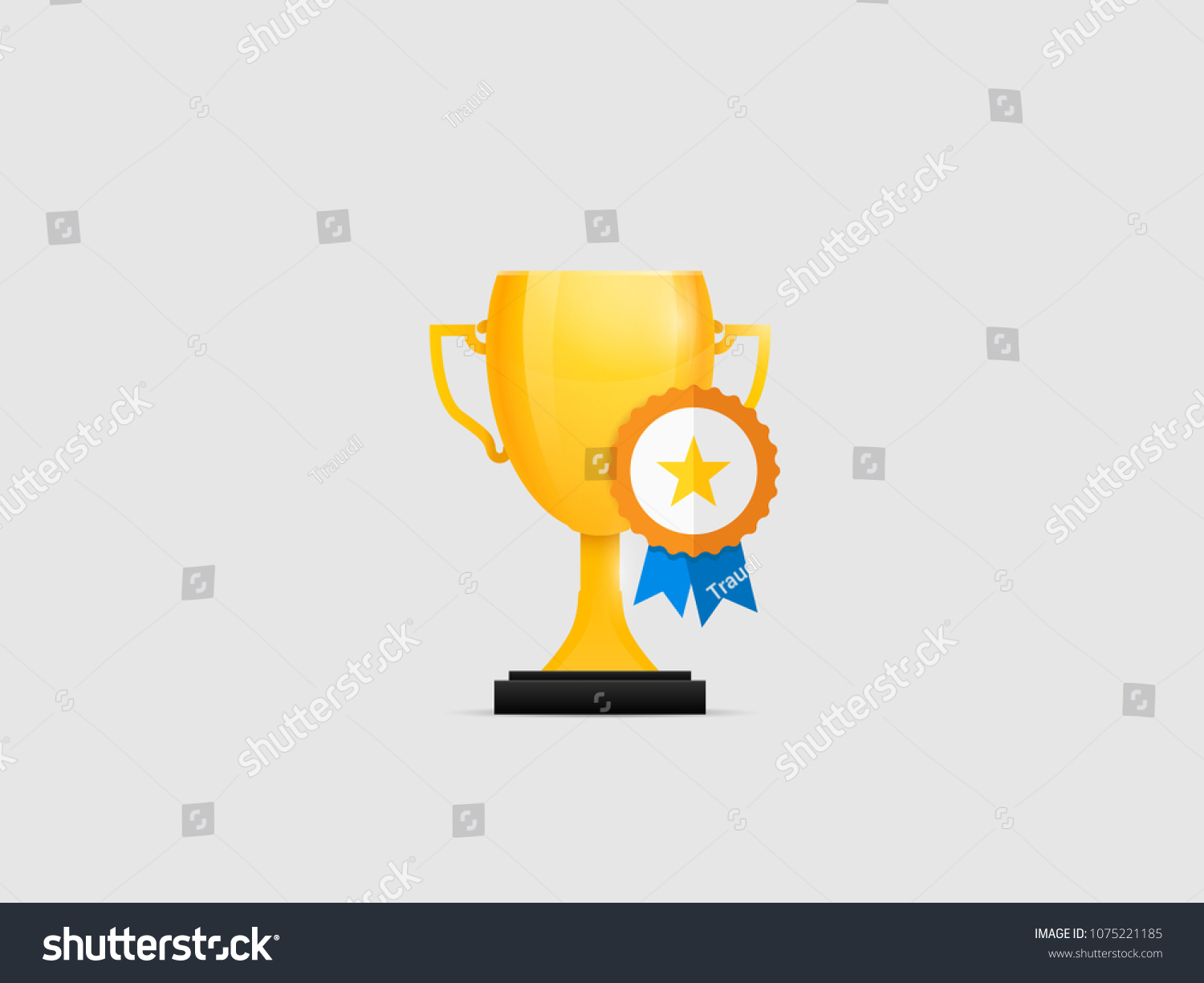Winning Trophy Illustration Stock Vector (Royalty Free) 1075221185 ...