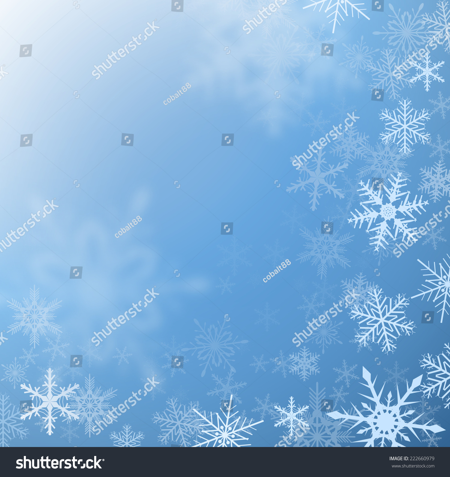 Winter Frozen Background Snowflakes Vector Stock Vector (Royalty Free ...
