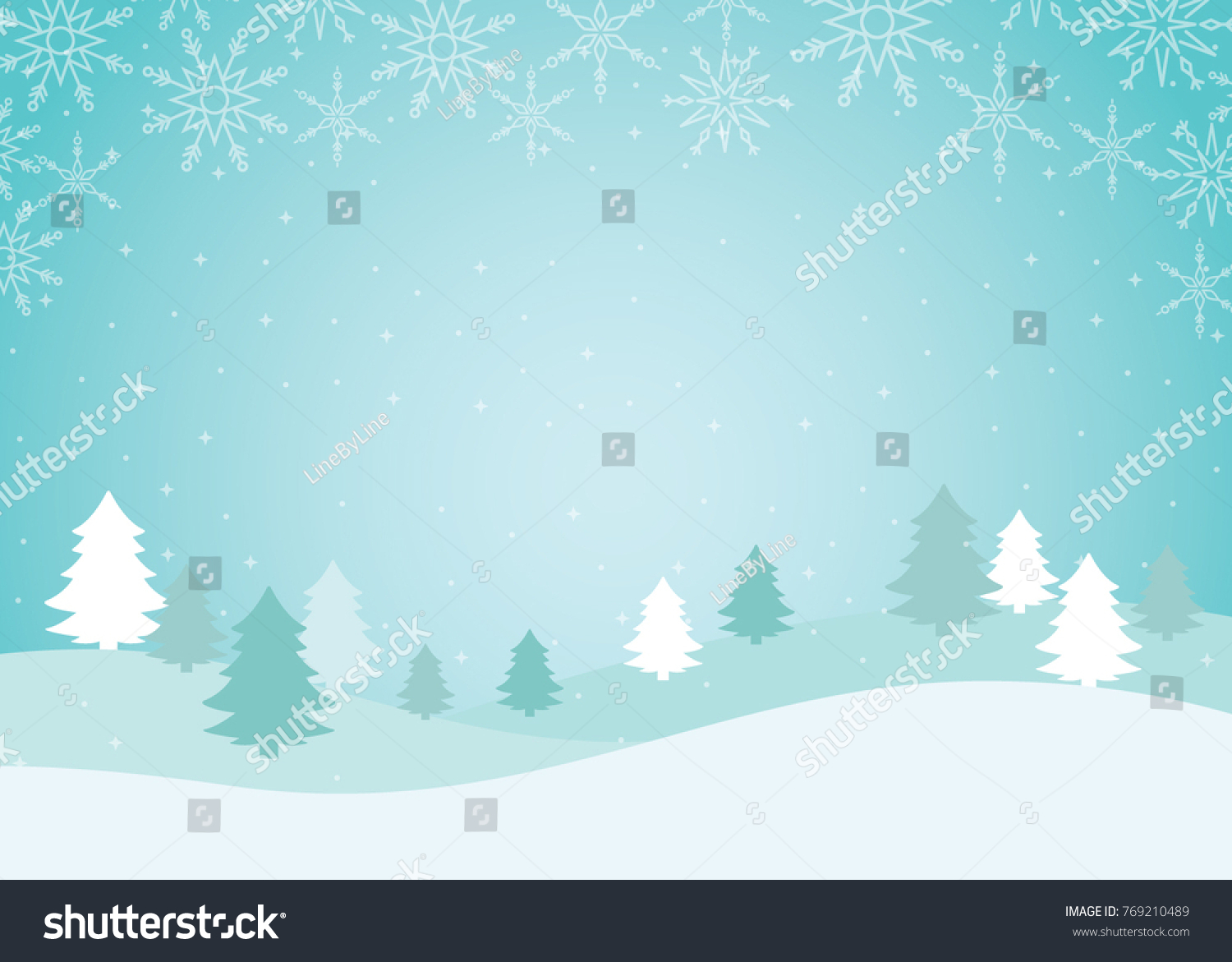Winter Happy Holidays Landscape Vector Background Stock Vector (Royalty ...