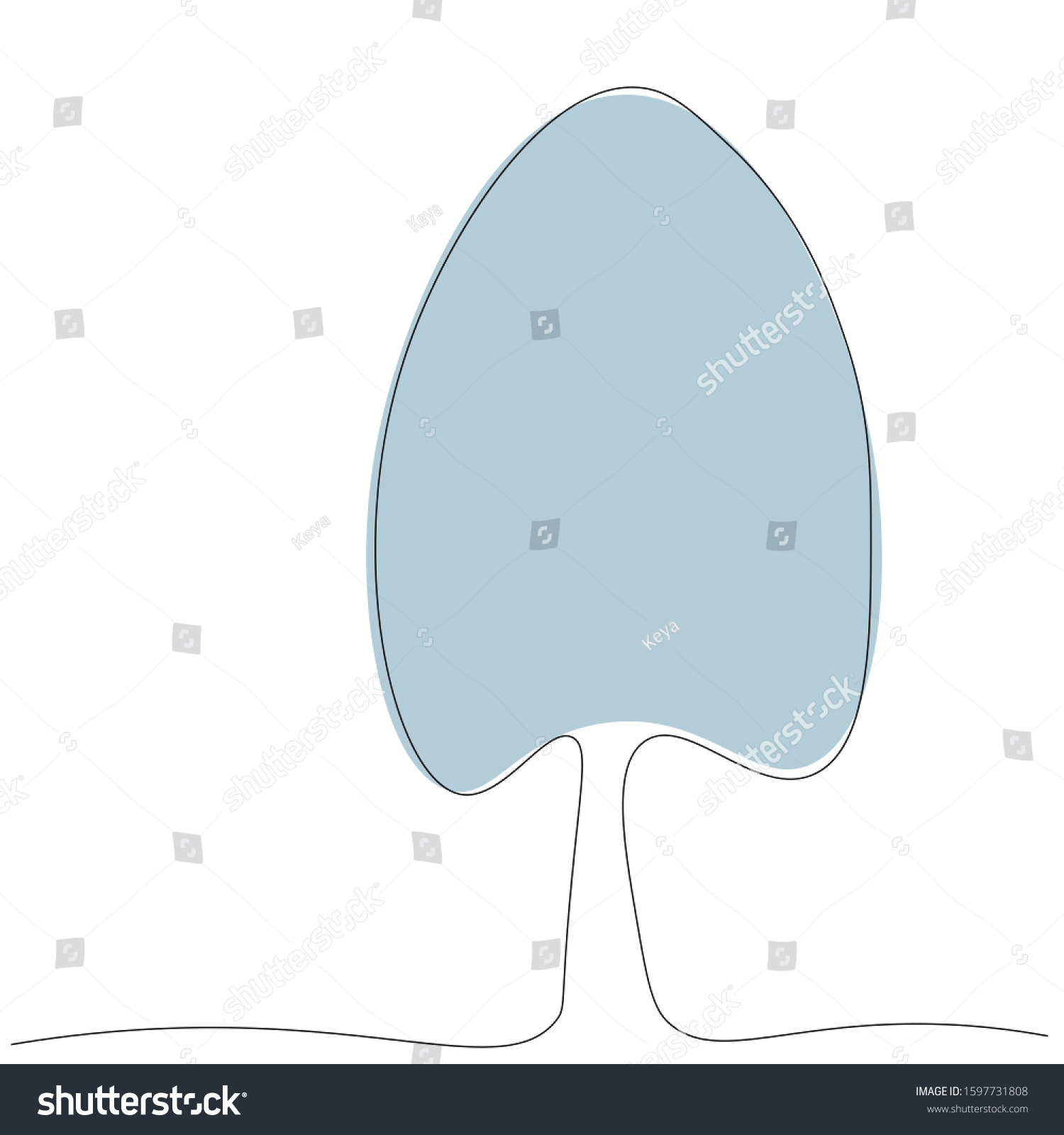 Winter Tree Line Drawing Vector Illustration Stock Vector (Royalty Free ...