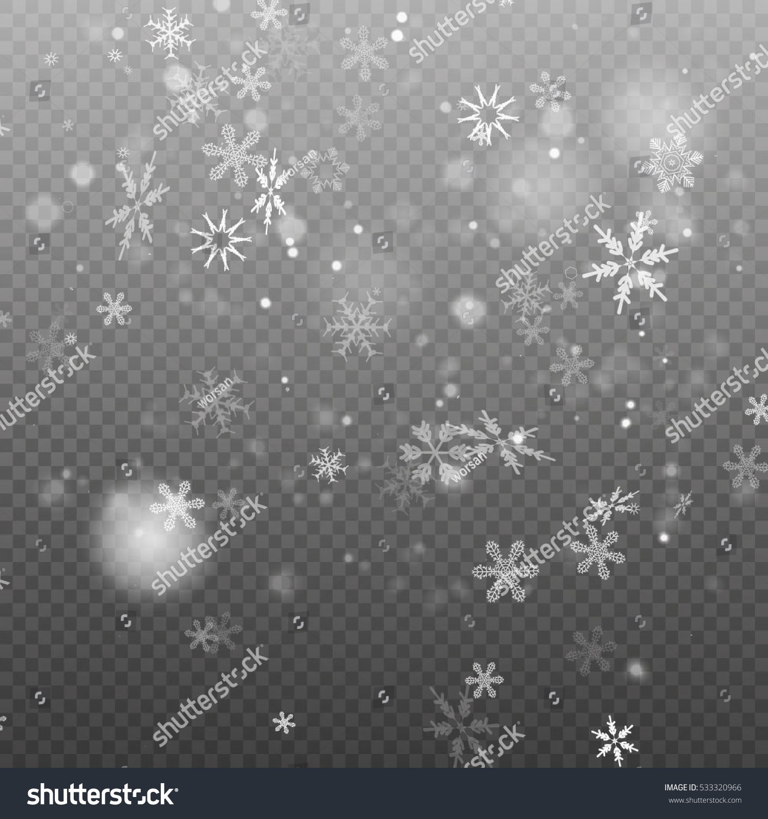 Winter Snow Transparent Background Stock Vector (Royalty Free ...