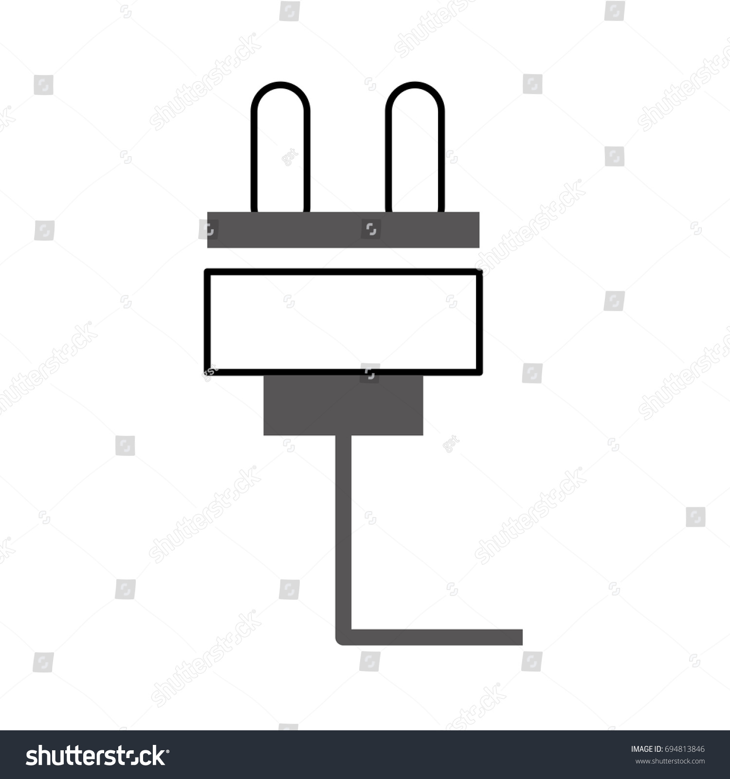 Wire Cable Connector Icon Stock Vector (Royalty Free) 694813846 ...