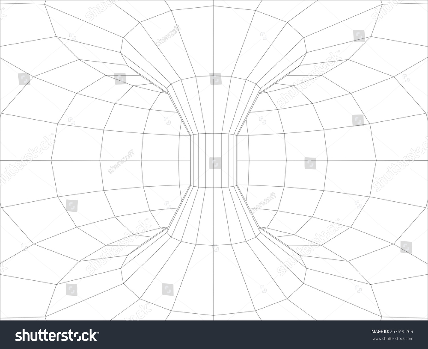 Wireframe Wall Inside Torus Vector Illustration: เวกเตอร์สต็อก (ปลอดค่า ...