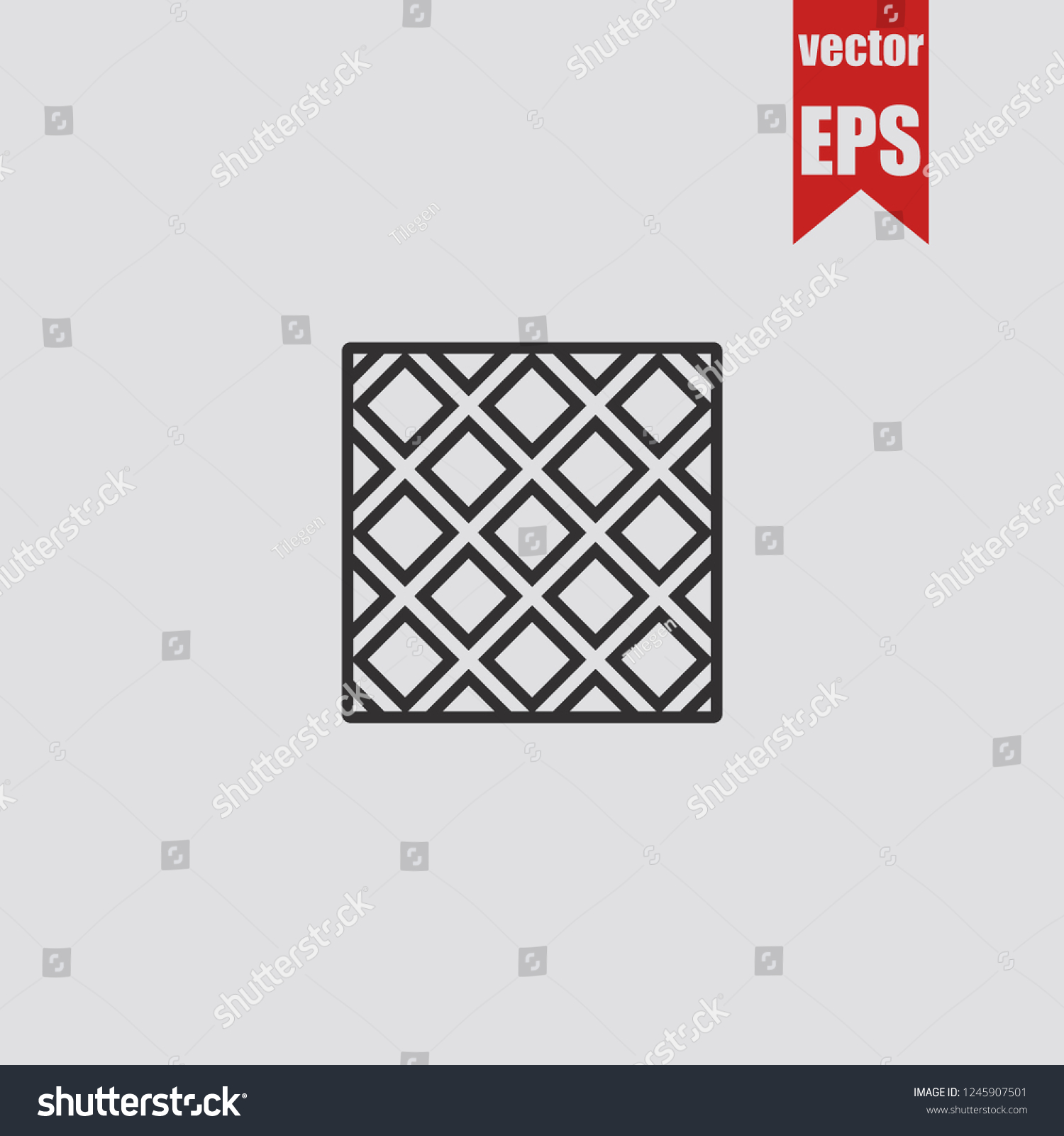 Wire Mesh Iconvector Illustration Stock Vector (Royalty Free) 1245907501