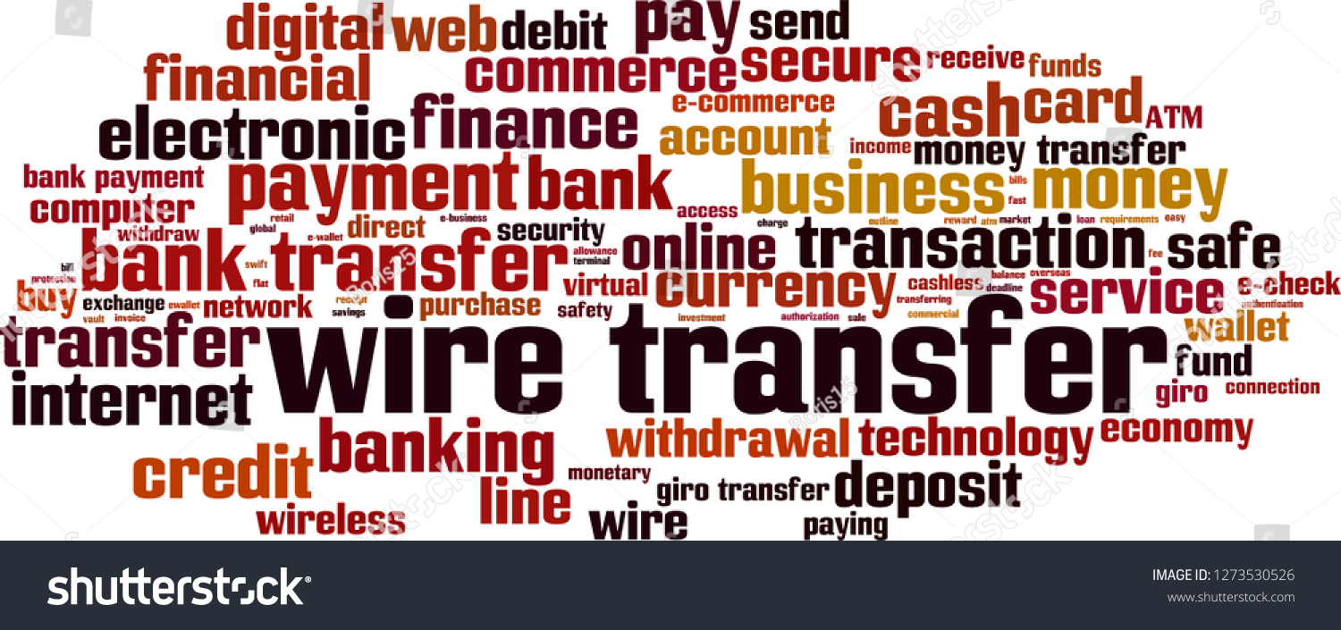 Wire Transfer Word Cloud Concept Vector Stock Vector (Royalty Free ...