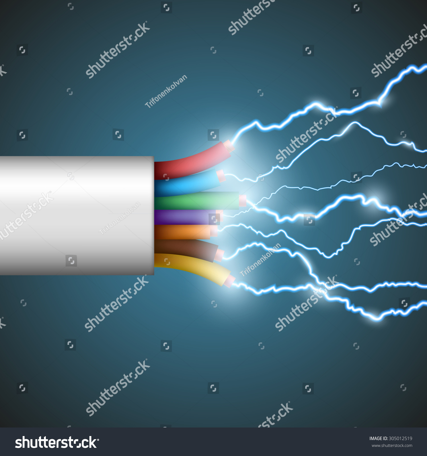 Wire Electrical Discharge Stock Vector Image Stock Vector (Royalty Free ...