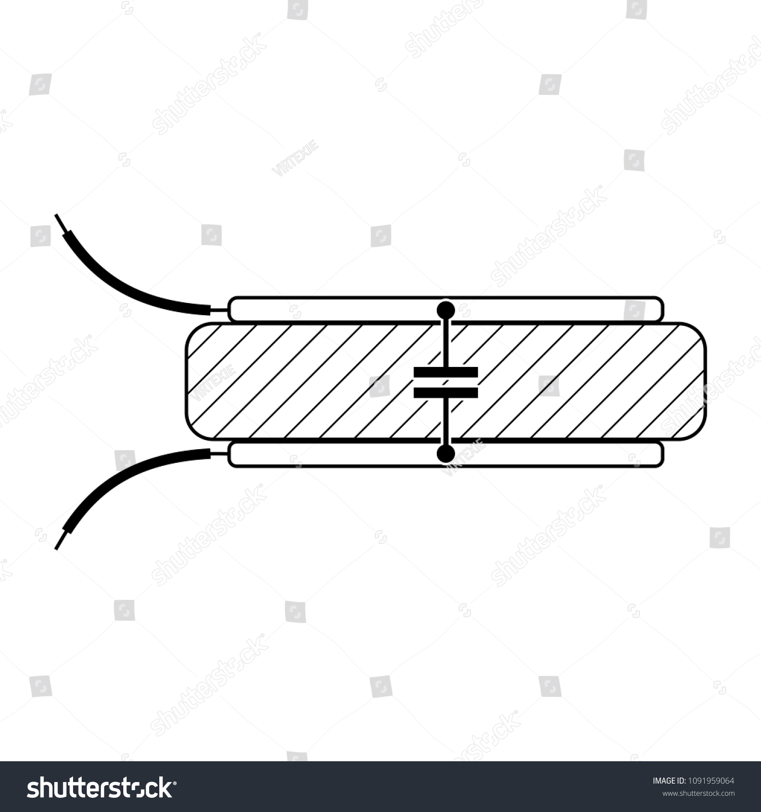 Wired Capacitive Pressure Sensor Vector Illustration Stock Vector ...