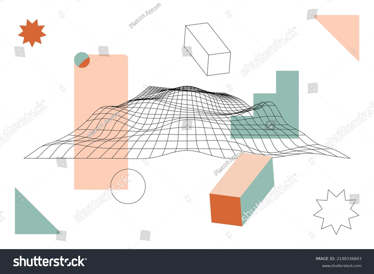Wireframe Abstract Background Wireframe Science Backdrop Stock Vector ...