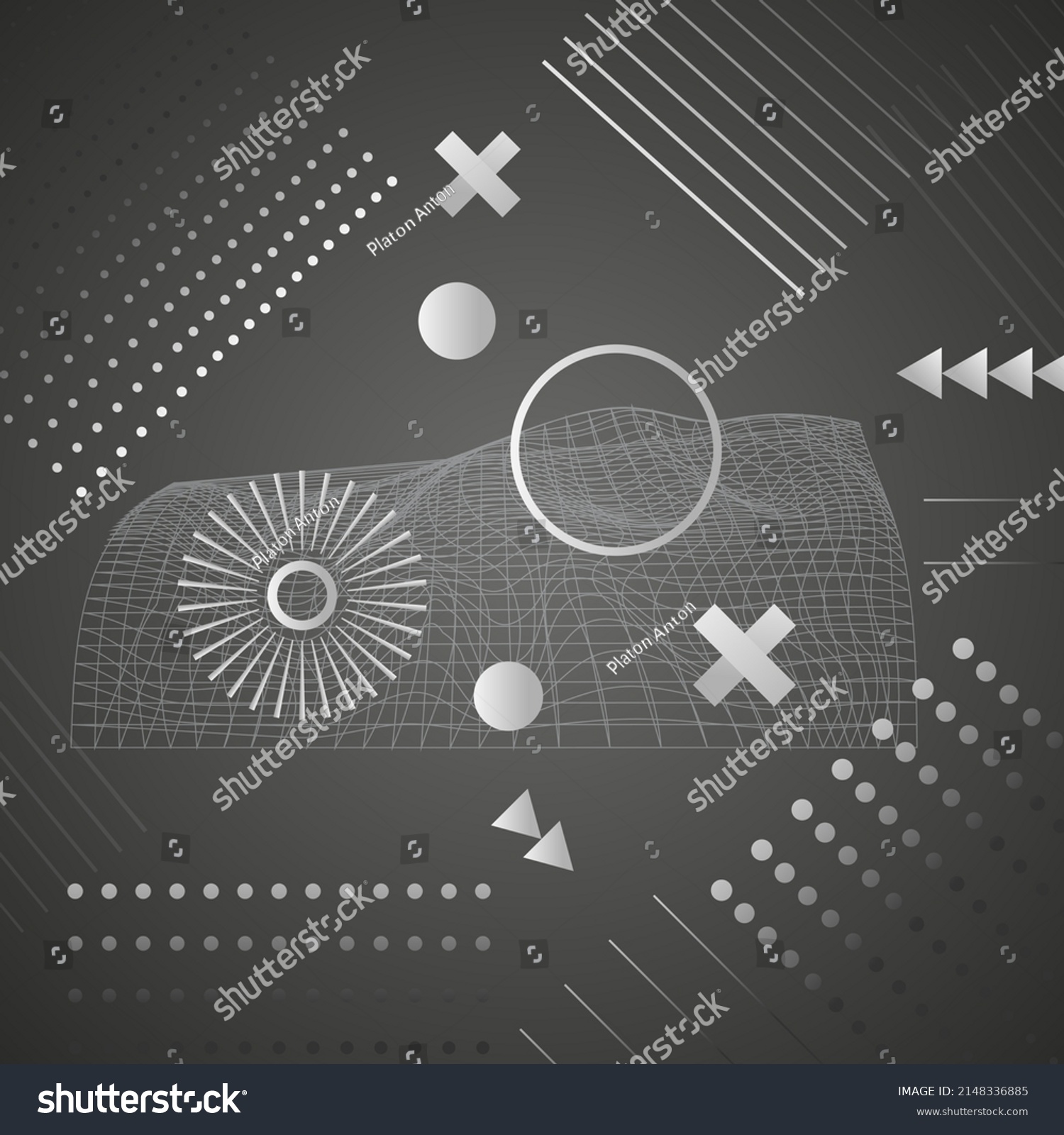 Wireframe Abstract Background Wireframe Science Backdrop Stock Vector ...