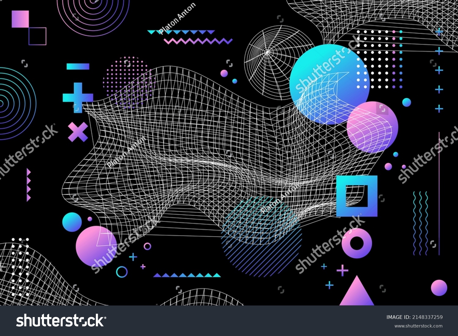 Wireframe Abstract Background Wireframe Science Backdrop Stock Vector Royalty Free 2148337259