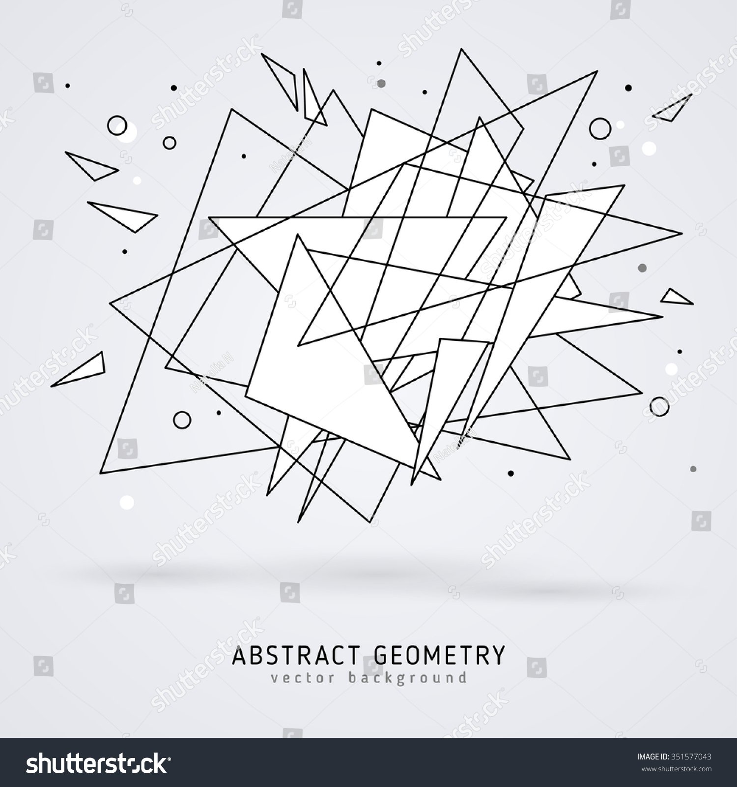 Wireframe Mesh Element Triangle Shapes Abstract Stock Vector (Royalty ...