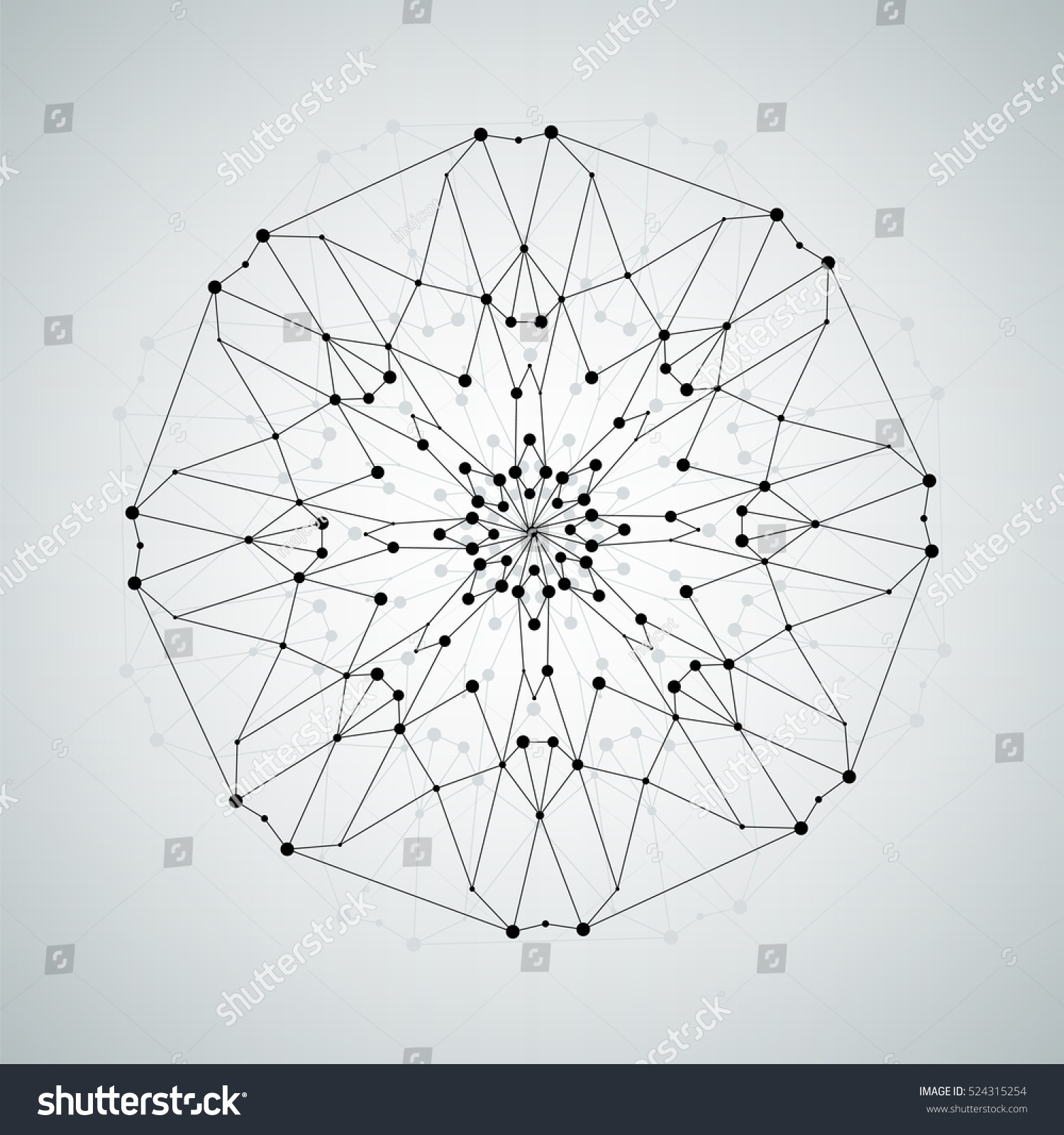 Wireframe Mesh Polygonal Element Abstract Technology Stock Vector ...