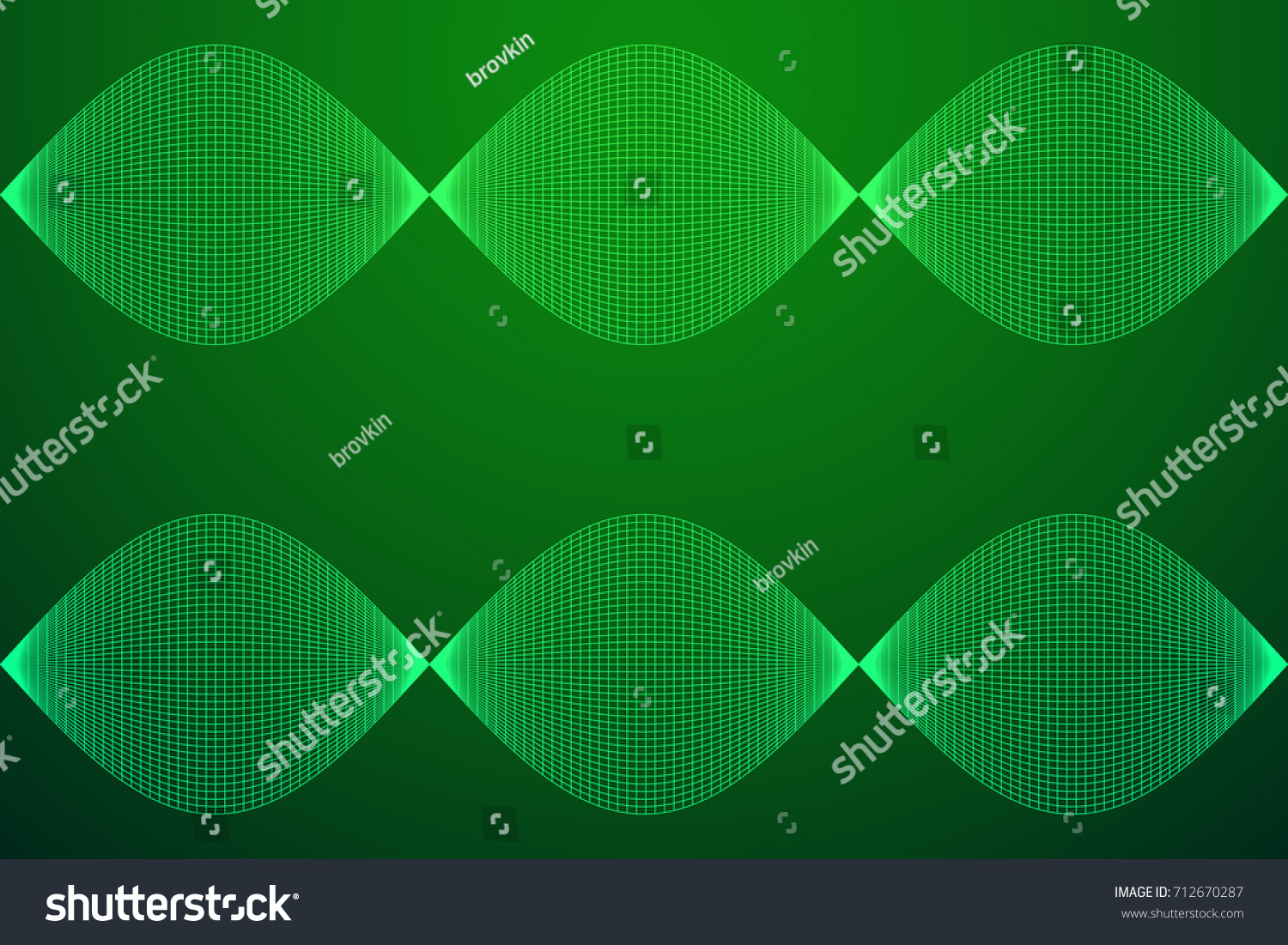 Wireframe Mesh Sinusoidal Plane Trigonometry Connection Stock Vector ...