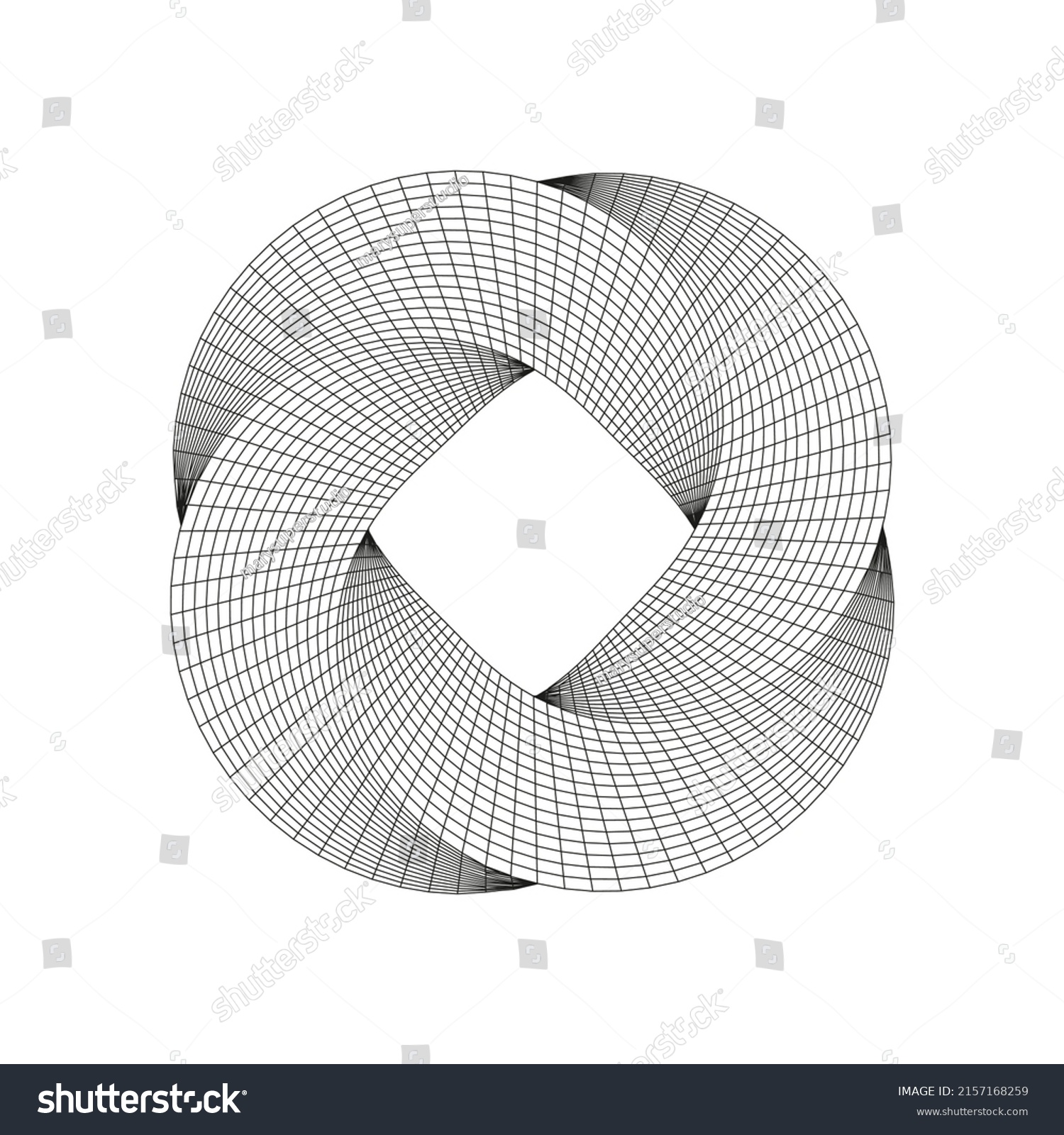 Wireframe Unreal Shape Vector Transforming Mobius Stock Vector Royalty
