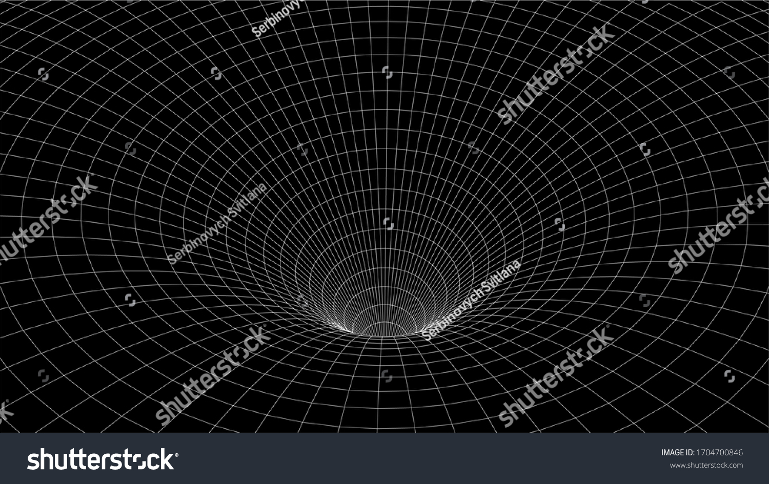 Wireframe Vector Tunnel 3d Wormhole Illustration 库存矢量图（免版税）1704700846 | Shutterstock
