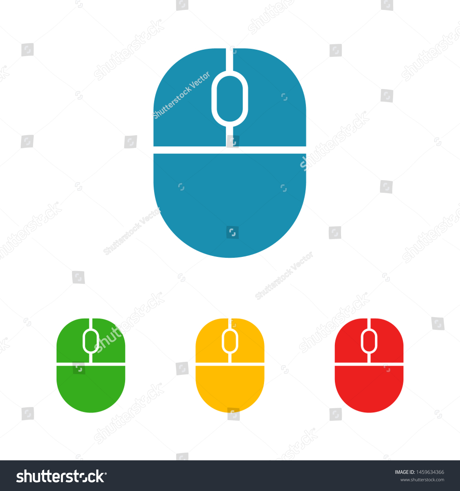 Wireless Computer Mouse Icon Symbol Pc Stock Vector (Royalty Free ...