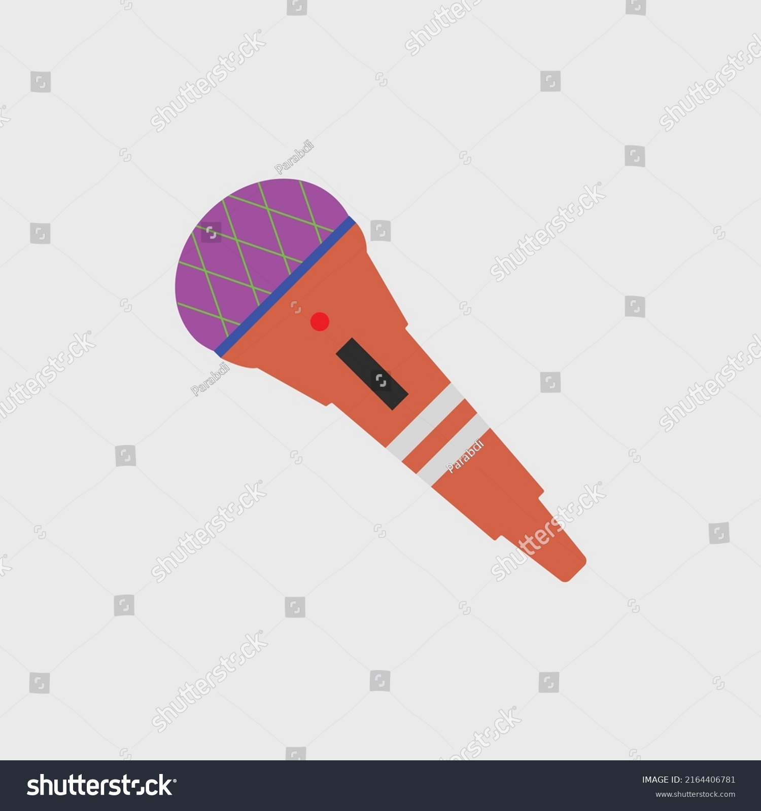 Wireless Microphone Vector Illustration Stage Mike Stock Vector ...