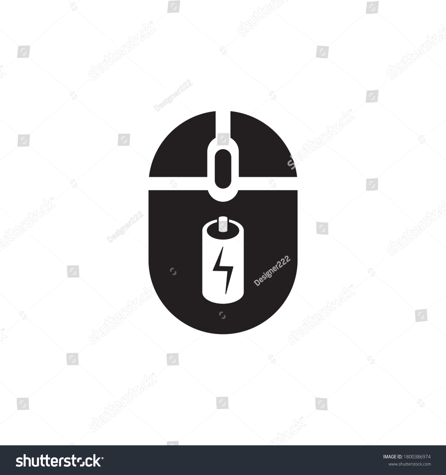 Wireless Mousebattery Mouse Icon Technology Icon Stock Vector (Royalty ...