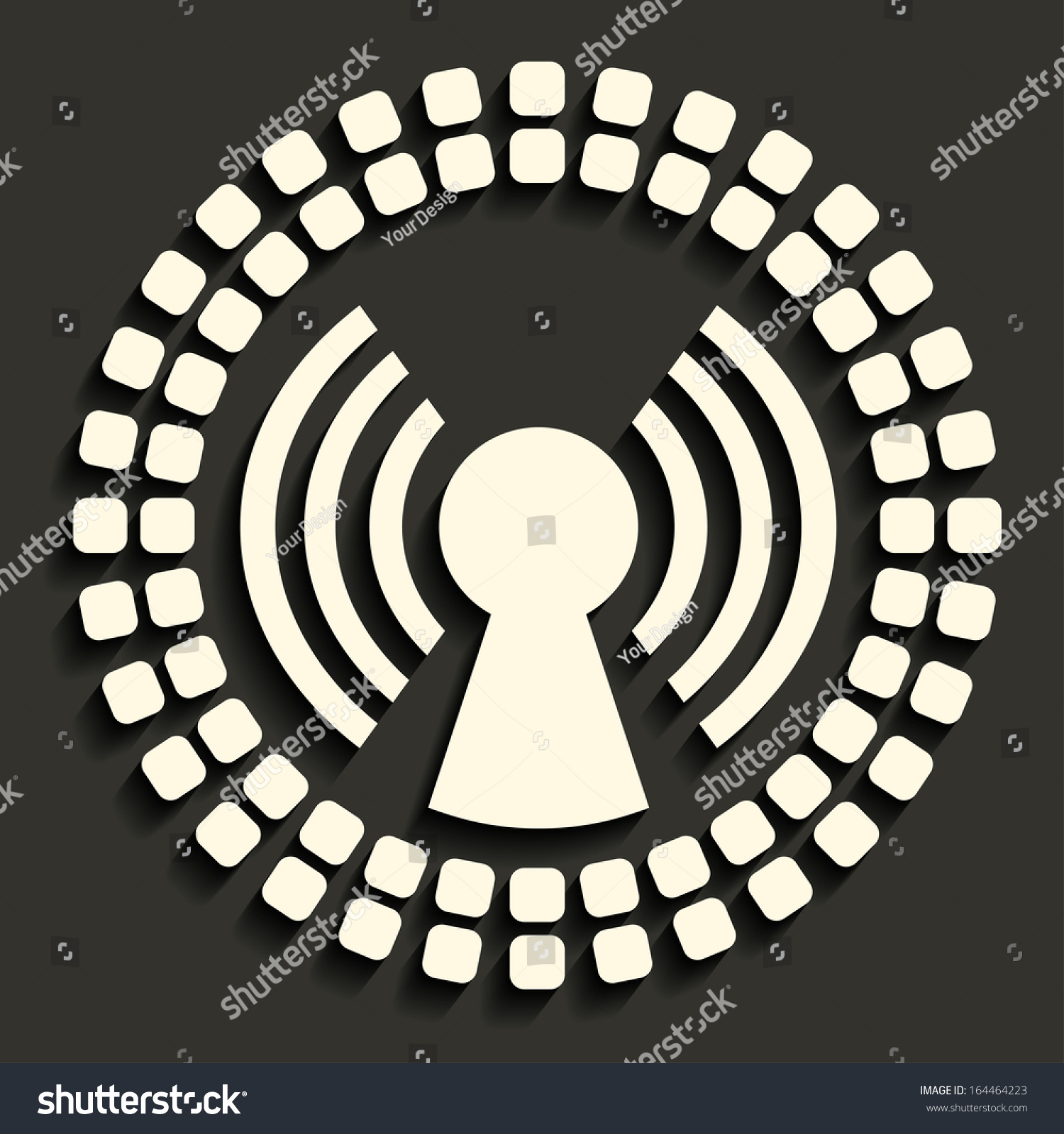 Wireless Network Symbol Stock Vector (Royalty Free) 164464223 ...