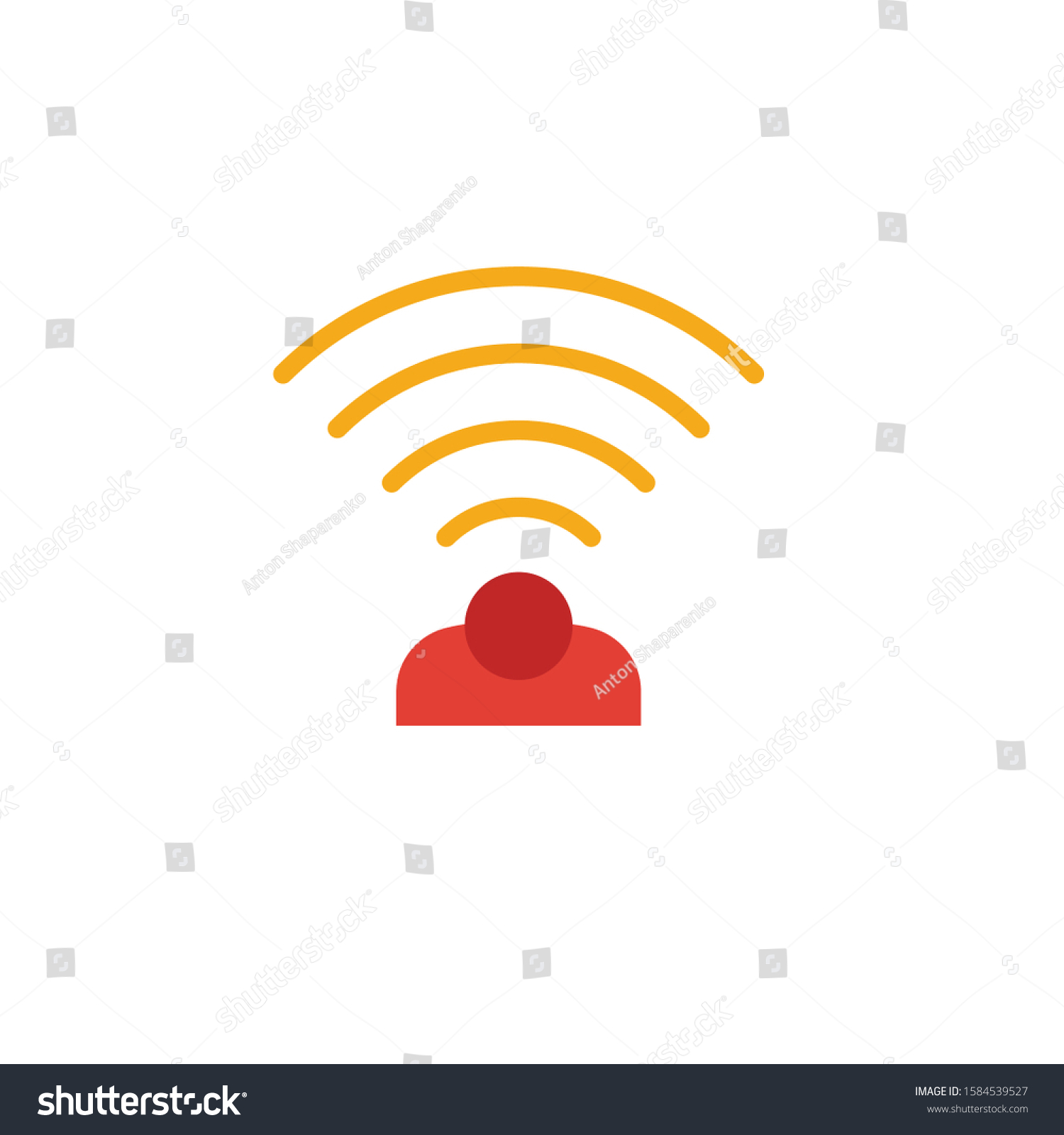 Wireless Sensor Icon Simple Element Smart Stock Vector (Royalty Free ...