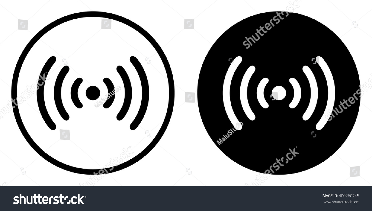 Wireless Sign Circle Vector Illustration Stock Vector (Royalty Free ...