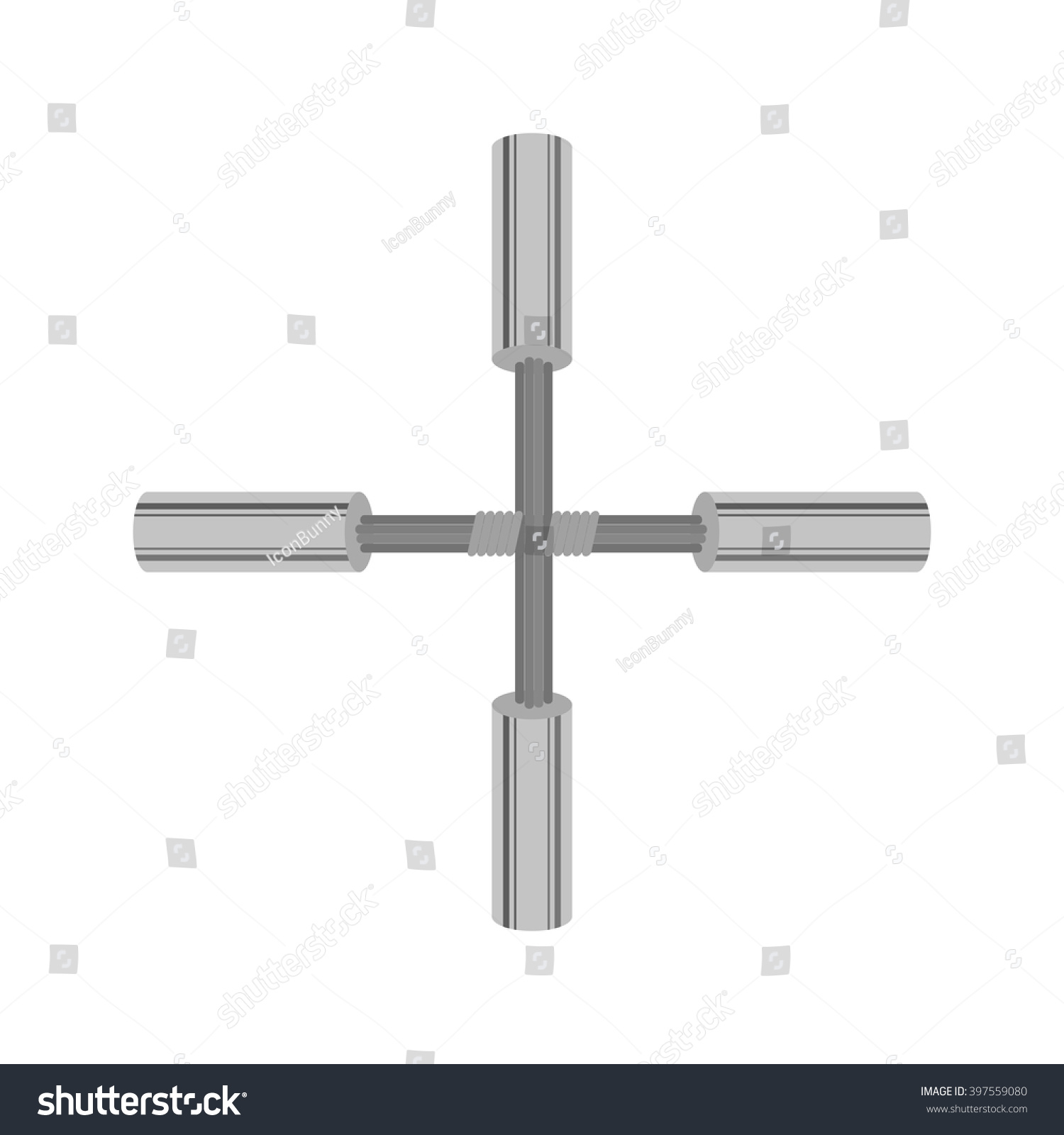Wires Crossed Joined Stock Vector (Royalty Free) 397559080