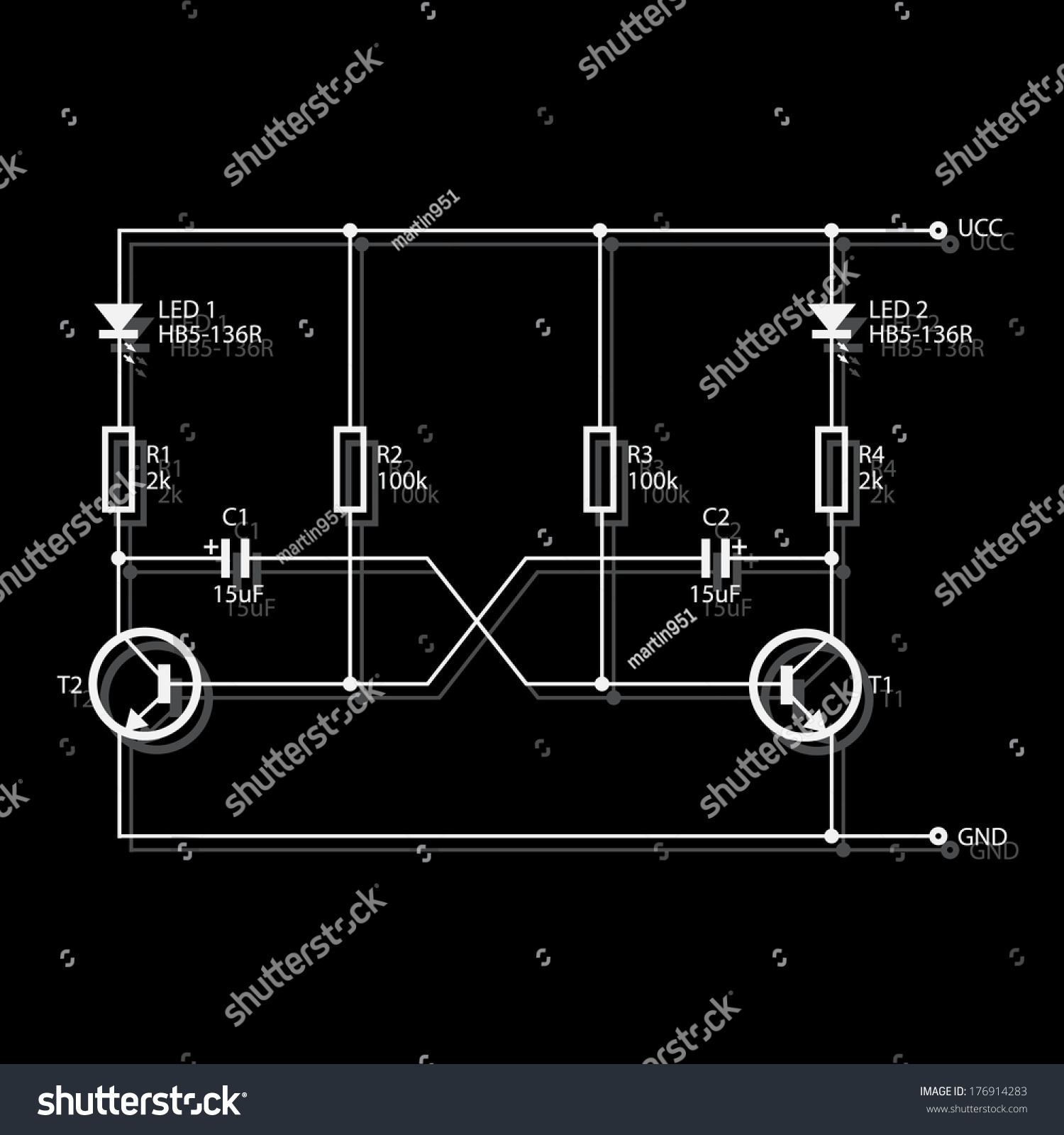 Wiring Diagram Electronics Eps10 Stock Vector (Royalty Free) 176914283