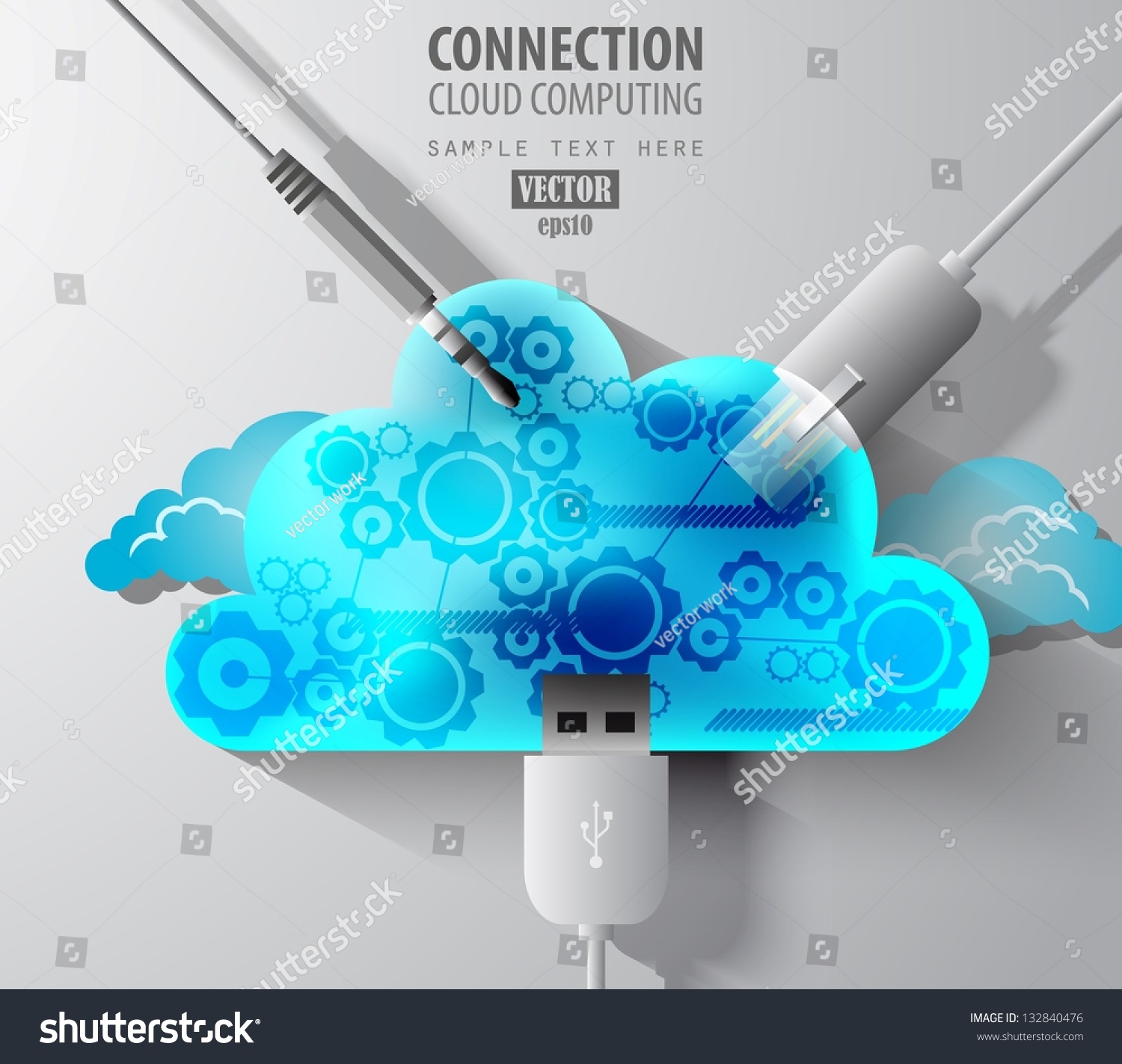 Wiring Cloud Computing Concept Vector Illustration Stock Vector ...