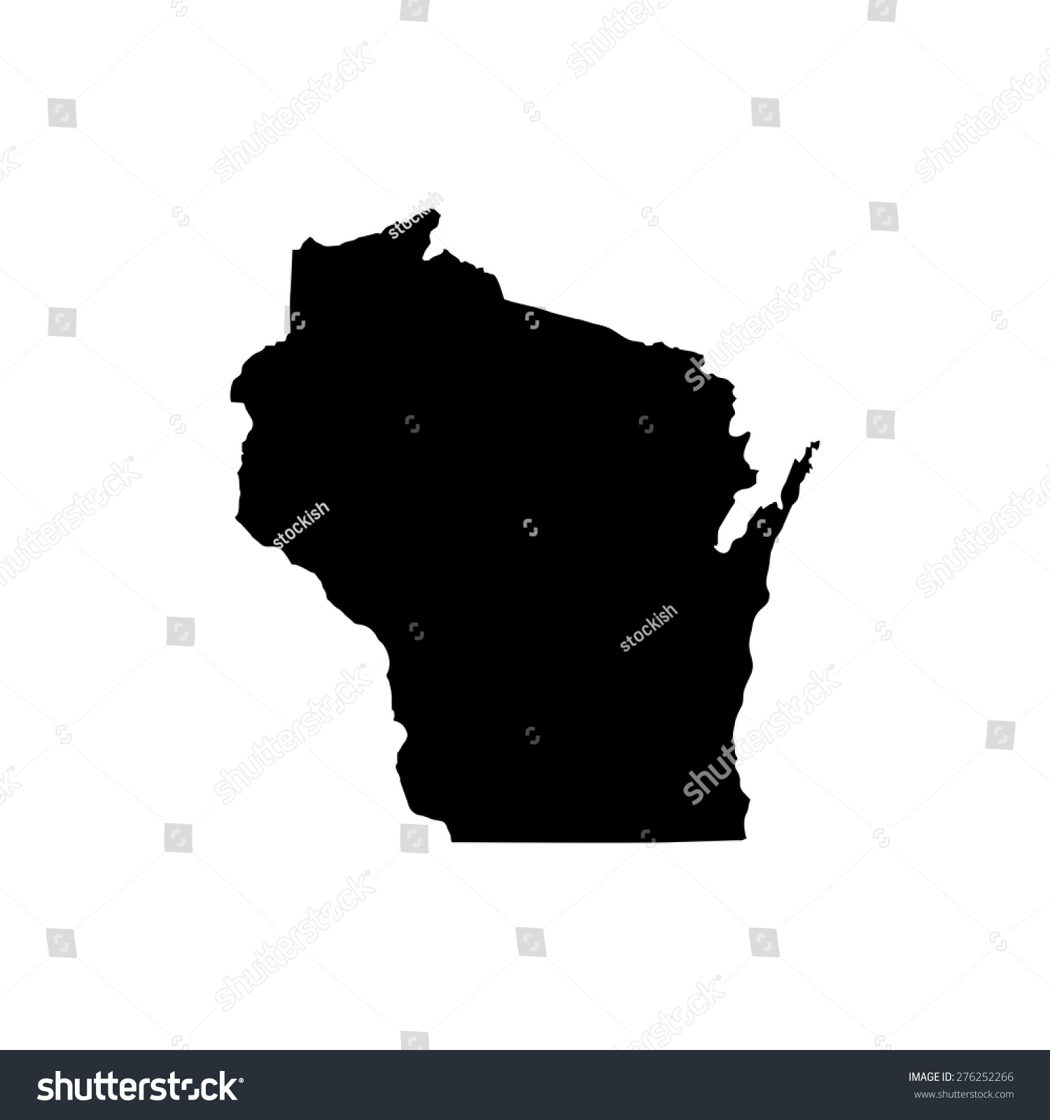 Wisconsin Map Logo Template Stock Vector (Royalty Free) 276252266
