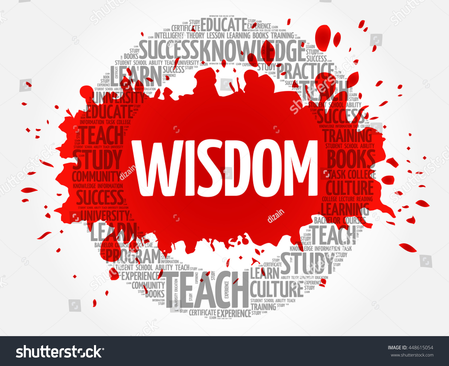 Wisdom Word Cloud Collage Education Concept Stock Vector (Royalty Free ...