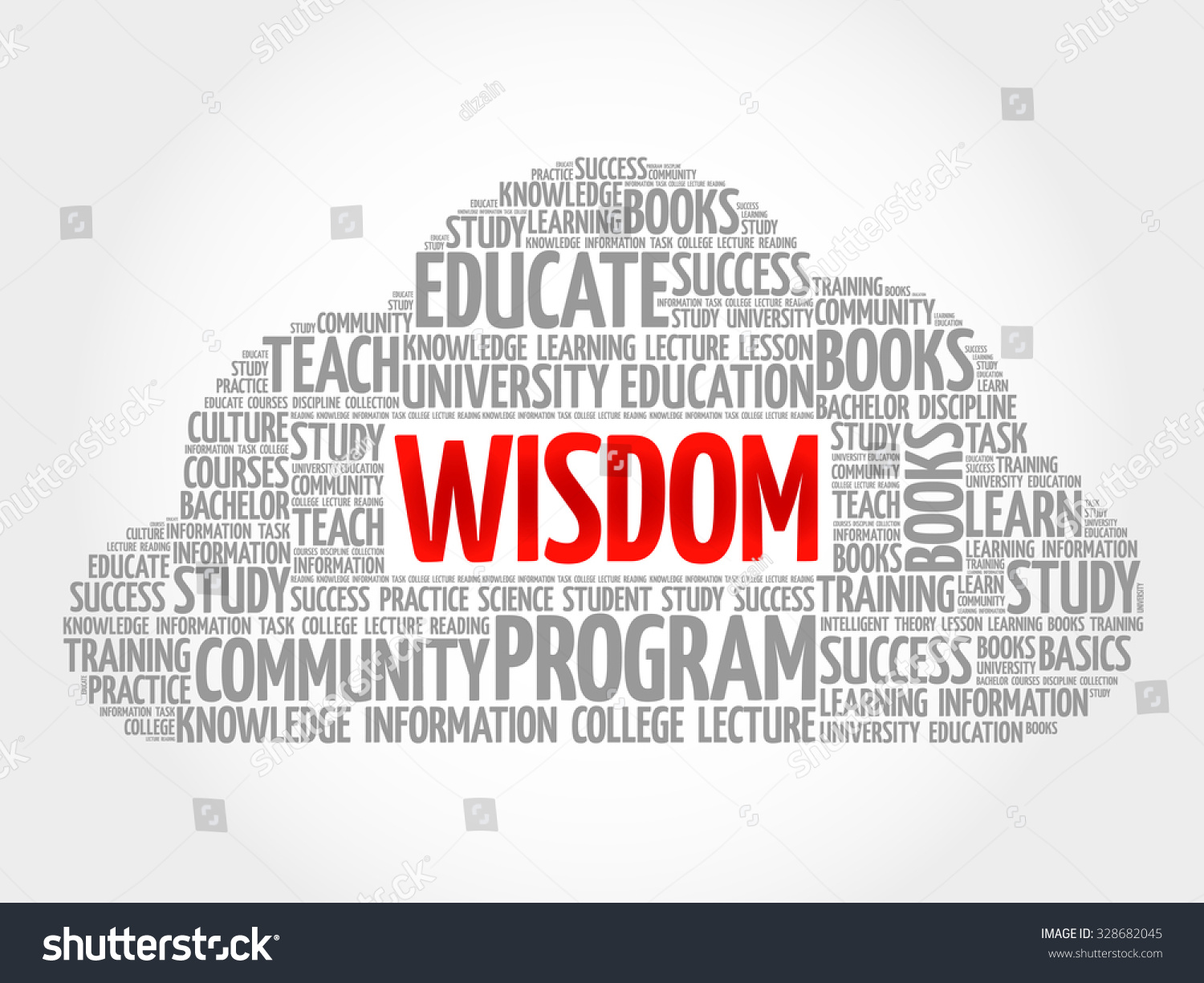 Wisdom Word Cloud Education Concept Stock Vector (Royalty Free) 328682045