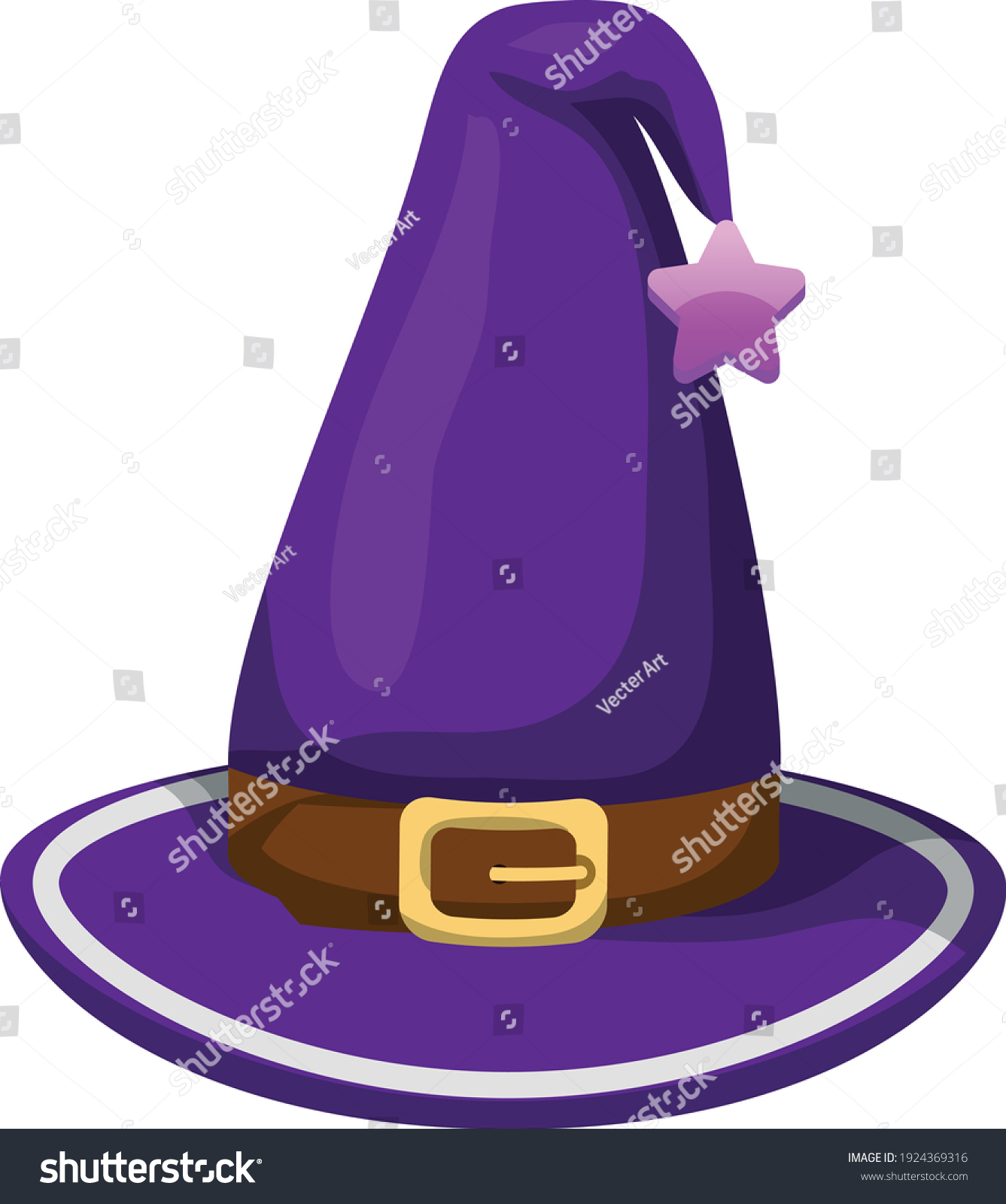 Witch Hat Vector Art Illustration: เวกเตอร์สต็อก (ปลอดค่าลิขสิทธิ์ ...