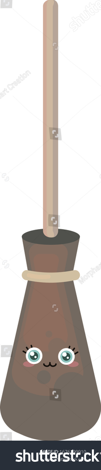 Witch Mop Illustration Vector On White Stock Vector (Royalty Free ...