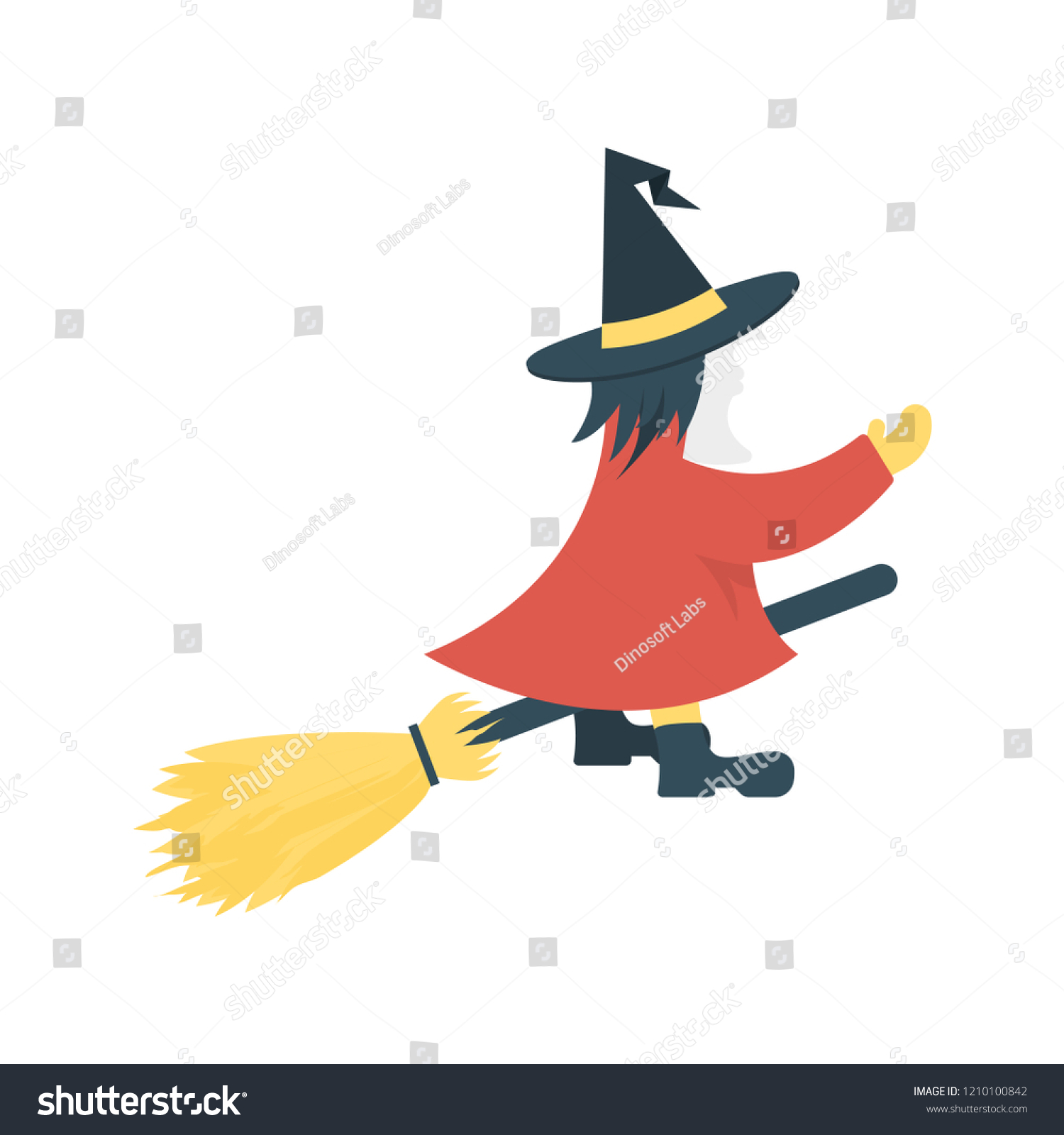 Witch Scary Mop Stock Vector (Royalty Free) 1210100842