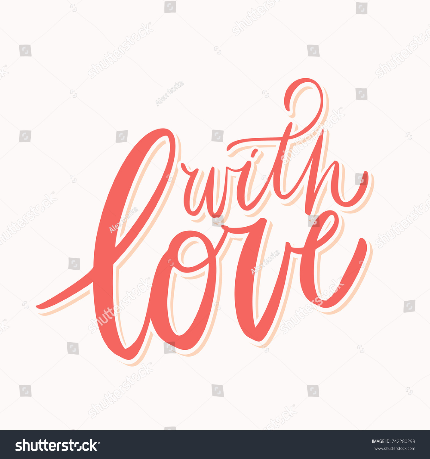 Love Vector Lettering Stock Vector (Royalty Free) 742280299 | Shutterstock