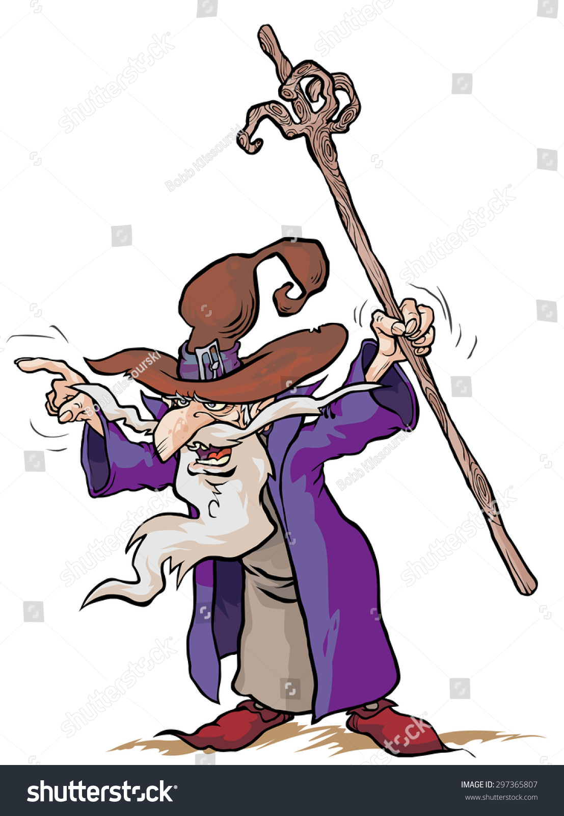 Wizard Cartoon Character Stock Vector 297365807 - Shutterstock
