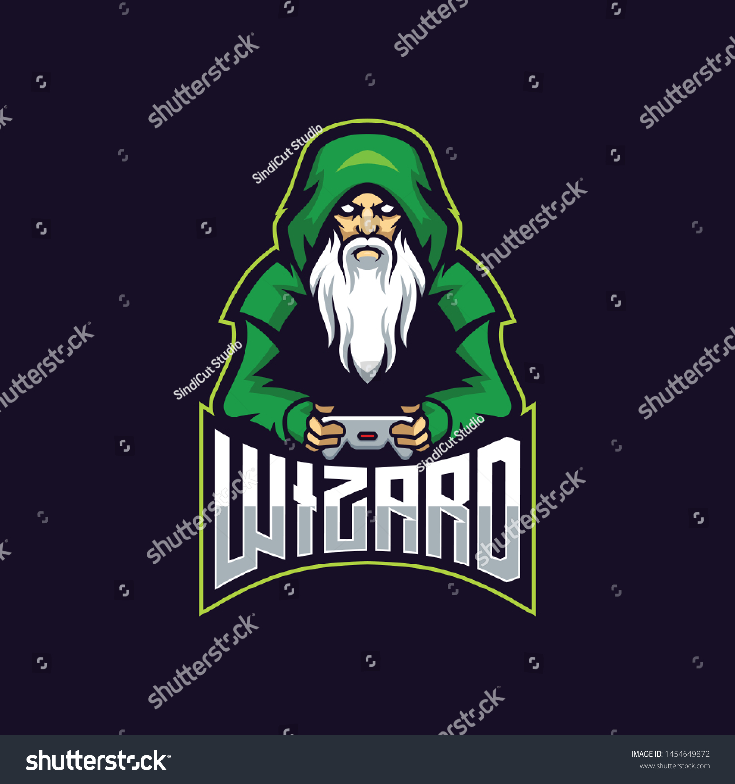 Wizard Gaming E Sport Logo Witch: vector de stock (libre de regalías ...