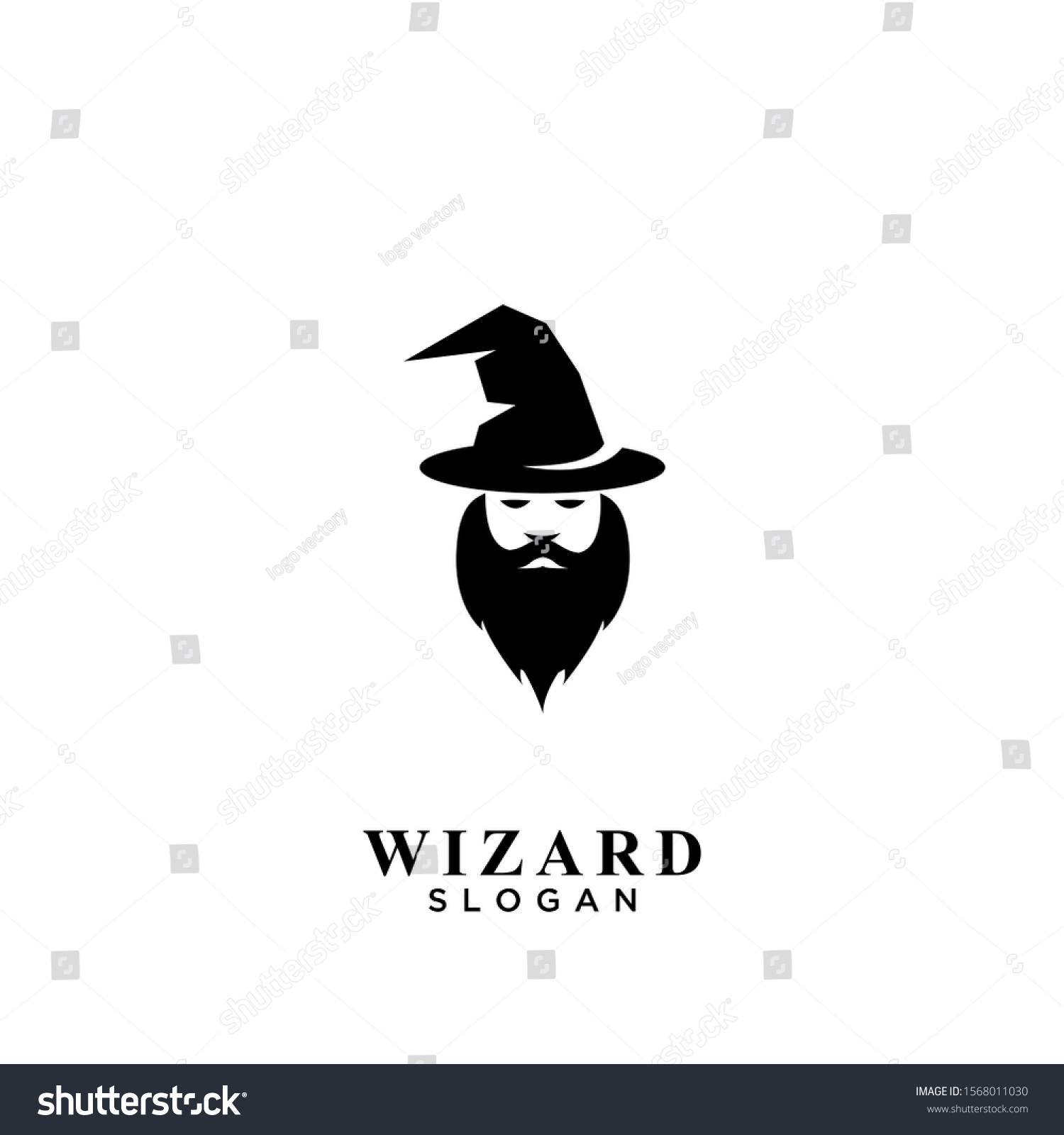 Wizard Logo Icon Design Vector Illustration Stock Vector (Royalty Free ...