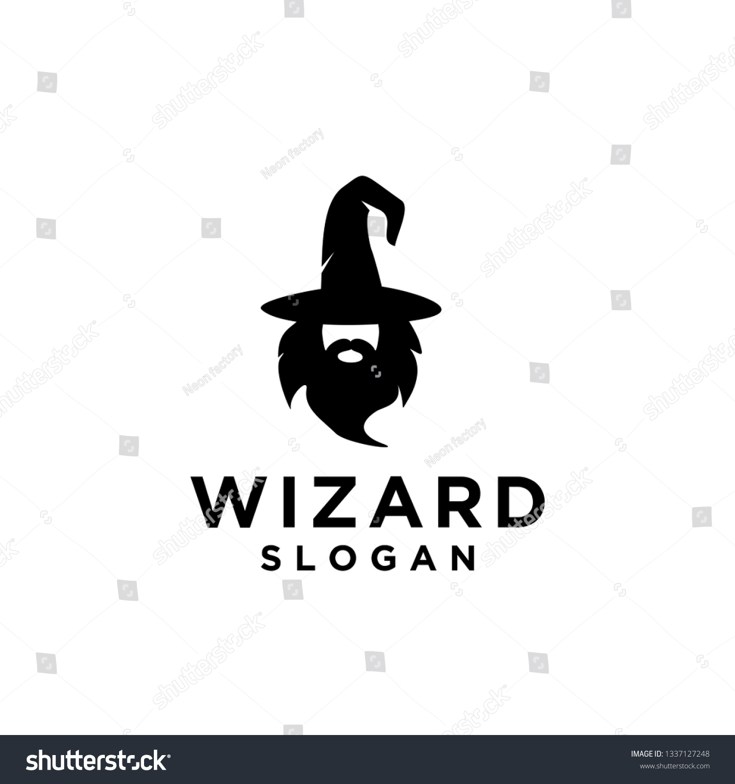 Wizard Logo Icon Designs Illustration Template Stock Vector (Royalty ...