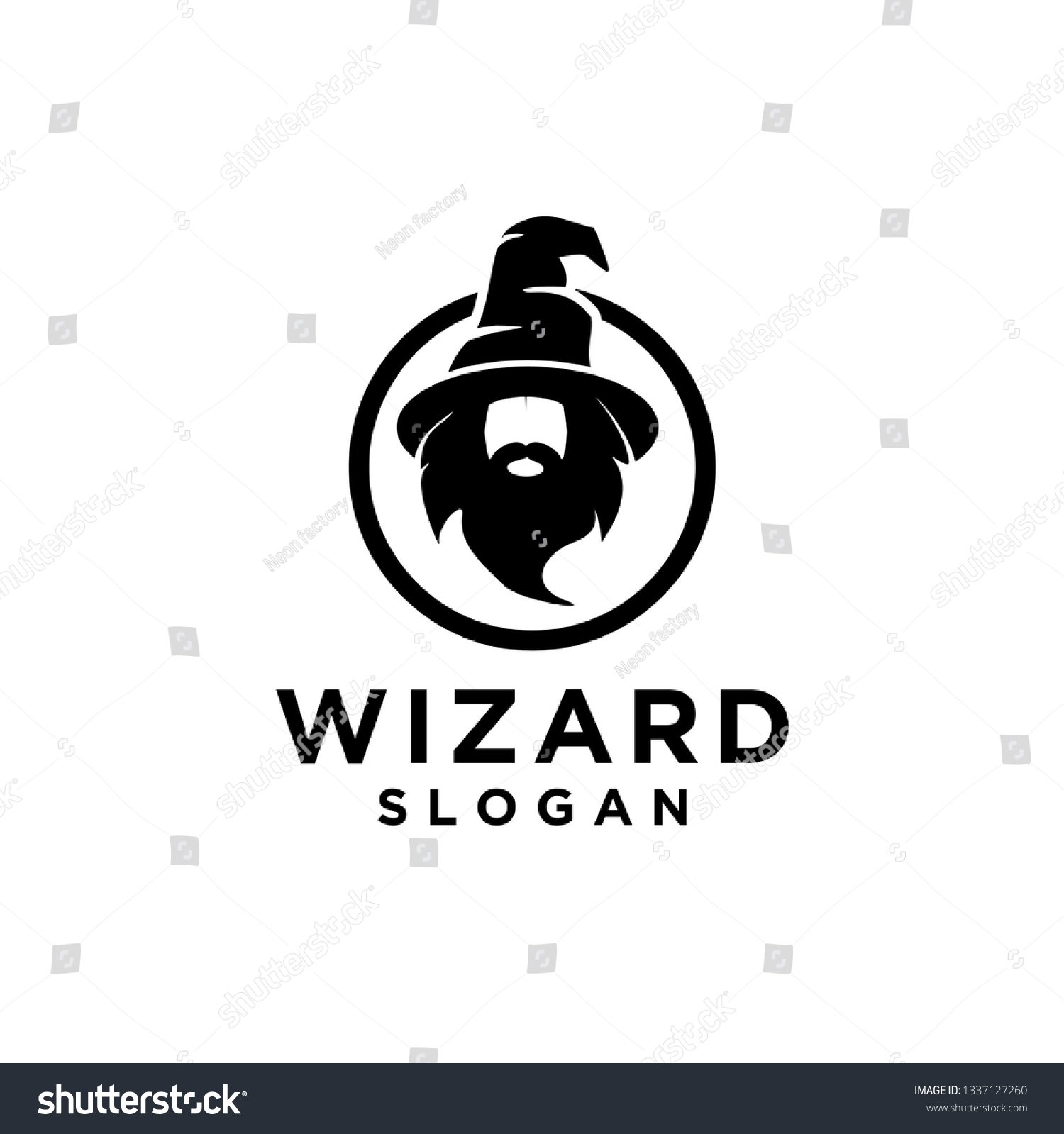 Wizard Logo Icon Designs Illustration Template Stock Vector (Royalty ...