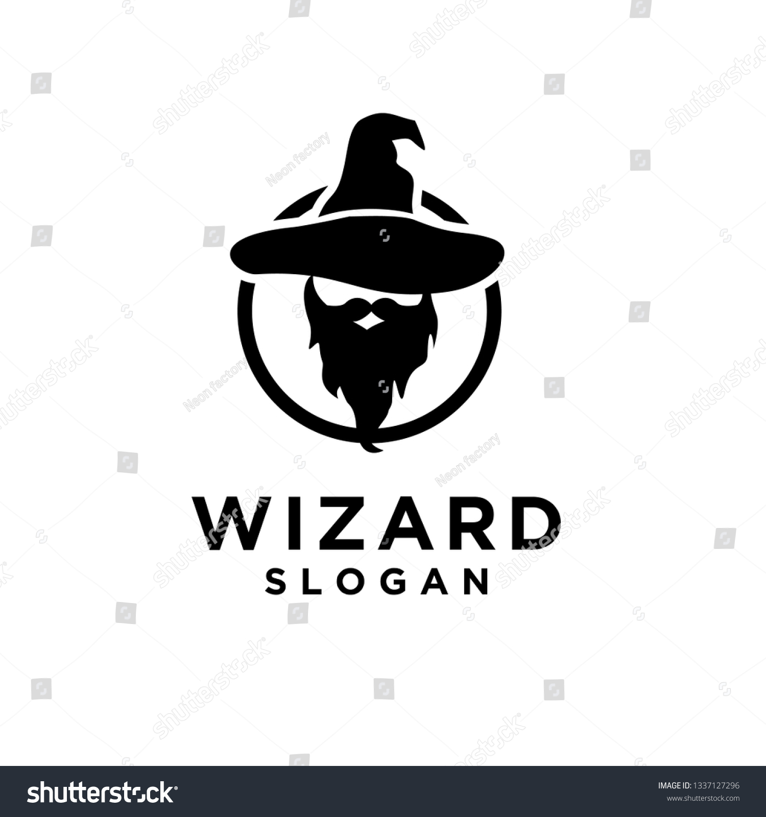 Wizard Logo Icon Designs Illustration Template Stock Vector (Royalty ...