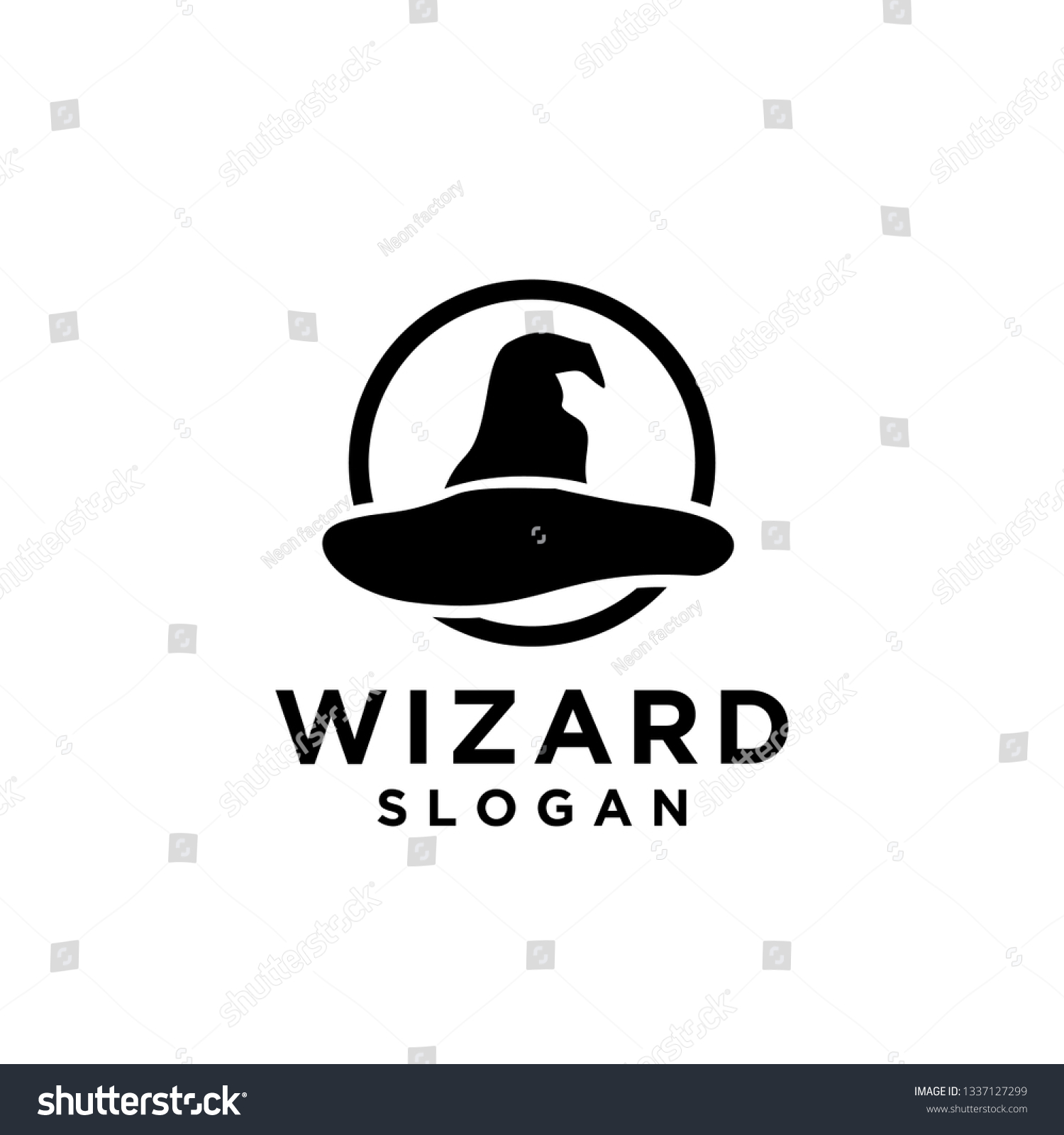 Wizard Logo Icon Designs Illustration Template Stock Vector (Royalty ...