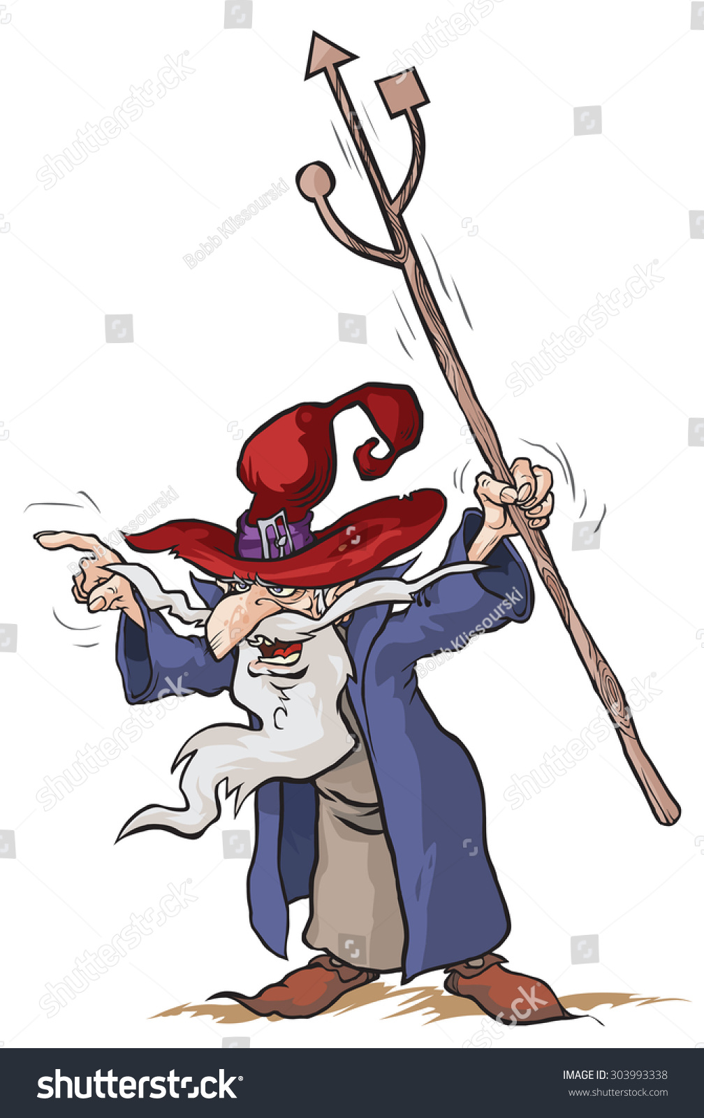 Wizard Usb Rod Stock Vector (Royalty Free) 303993338
