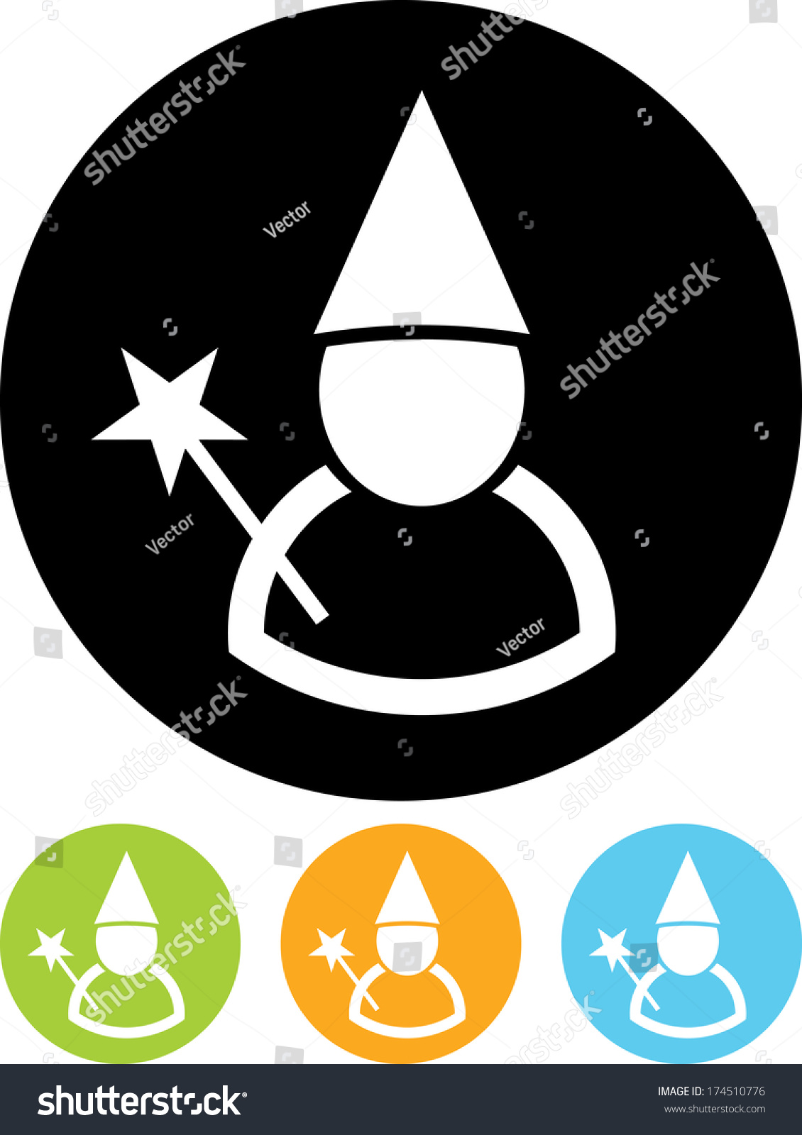Wizard Magic Wand Vector Icon: เวกเตอร์สต็อก (ปลอดค่าลิขสิทธิ์ ...