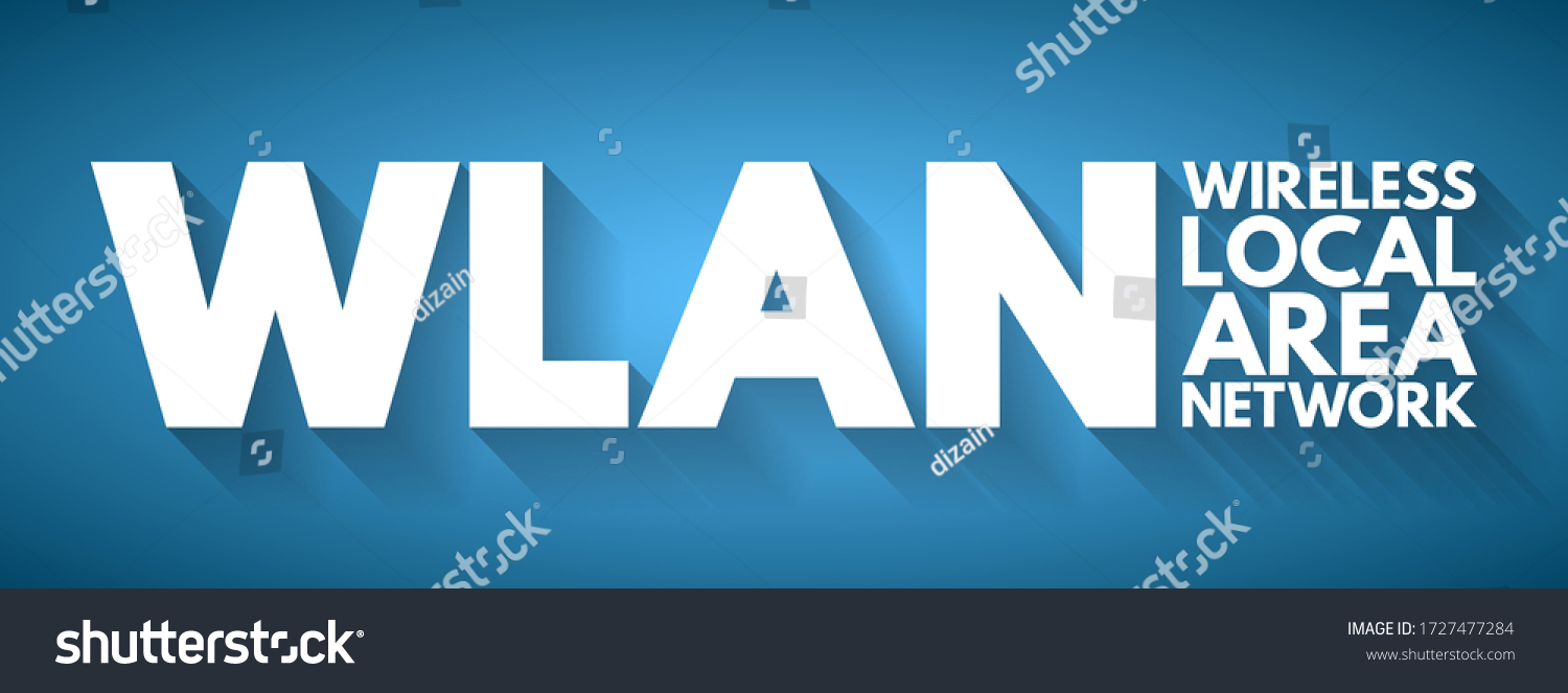 Wlan Wireless Local Area Network Acronym Stock Vector (Royalty Free ...