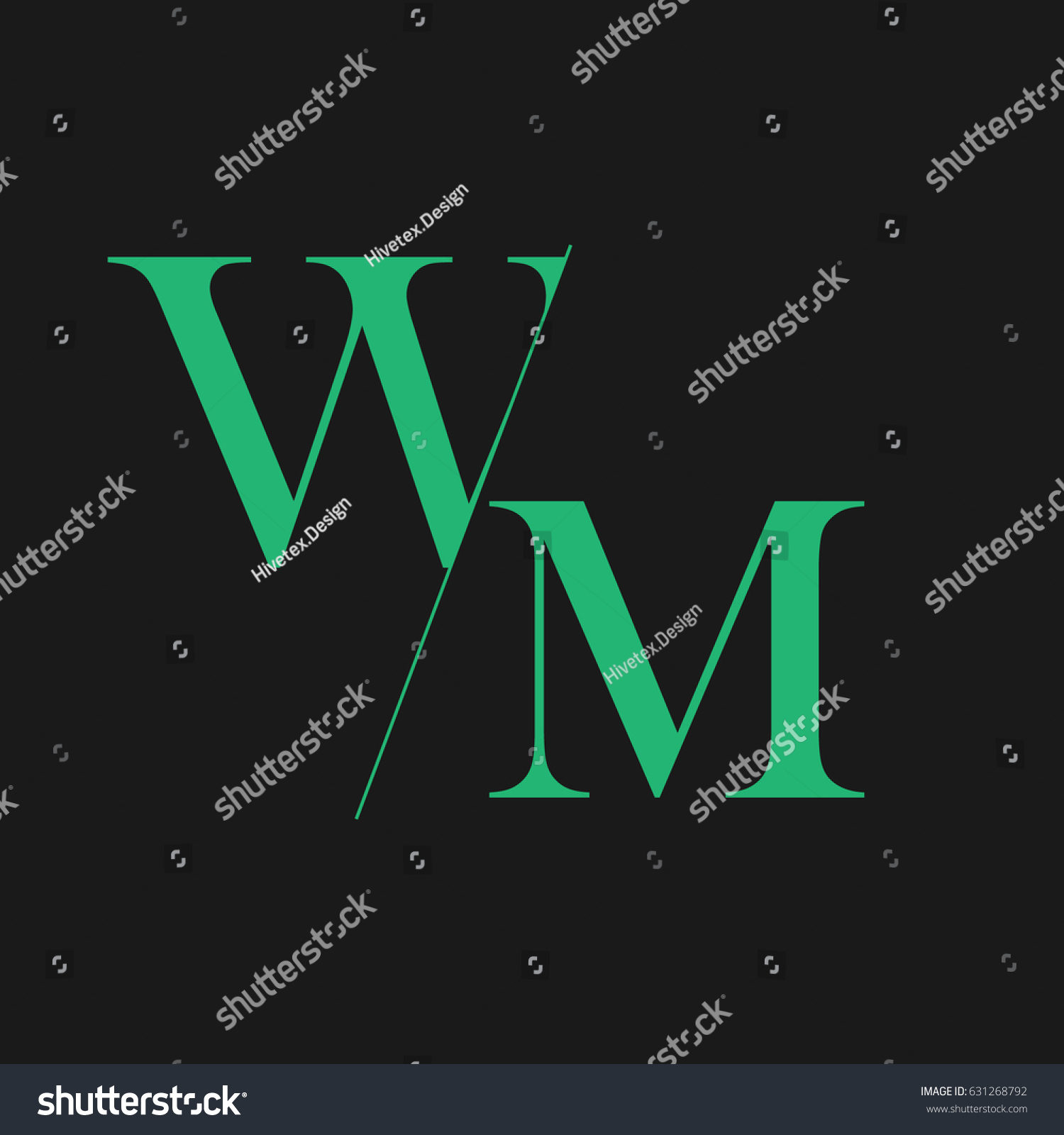 Wm Logo Stock Vector (Royalty Free) 631268792