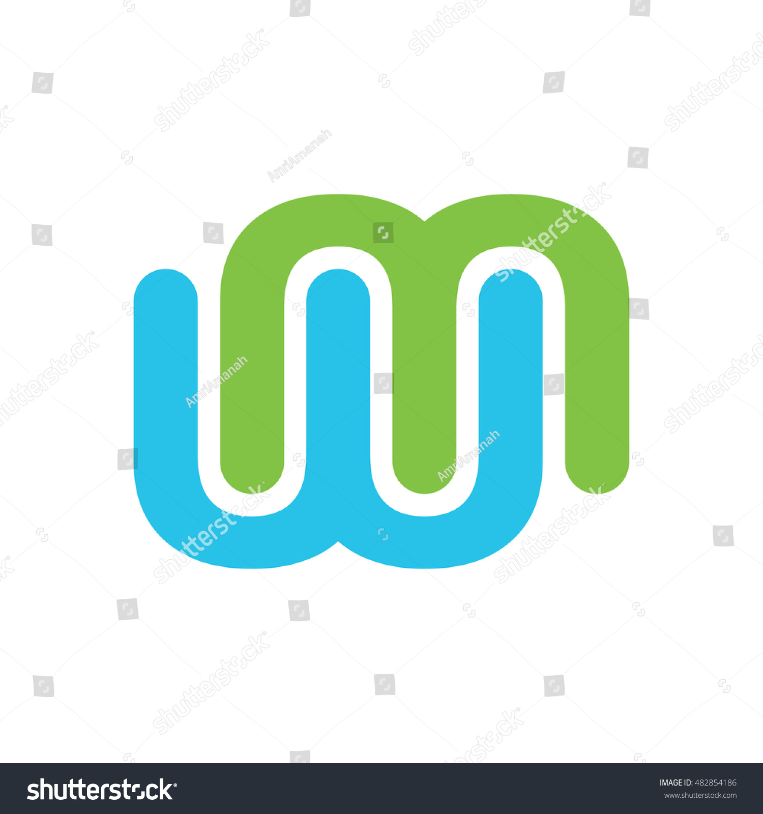 Wm Logo Icon Stock Vector (Royalty Free) 482854186